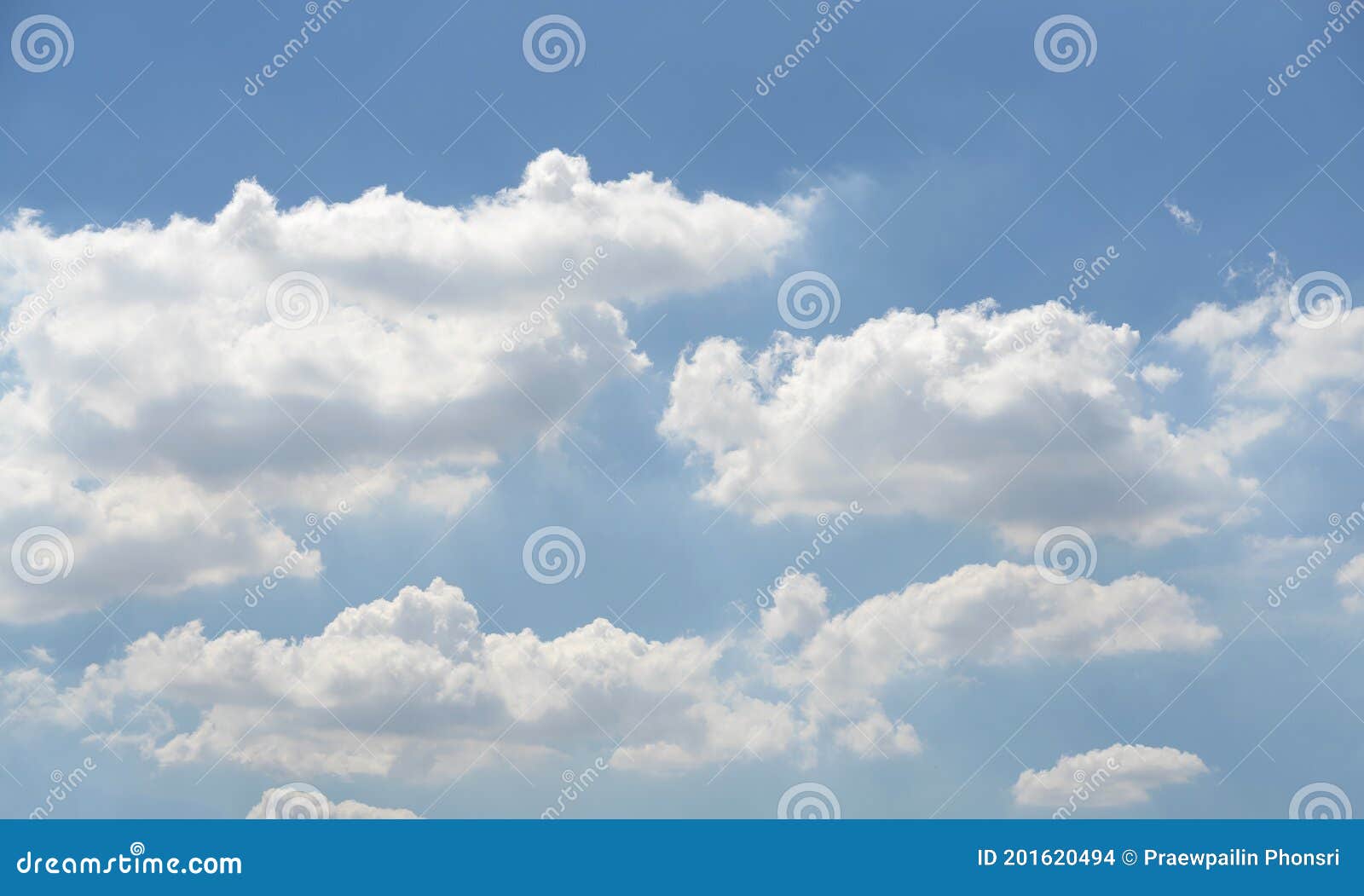 Sky with White Clouds Pattern Background. Sky and Clouds in Daylight ...