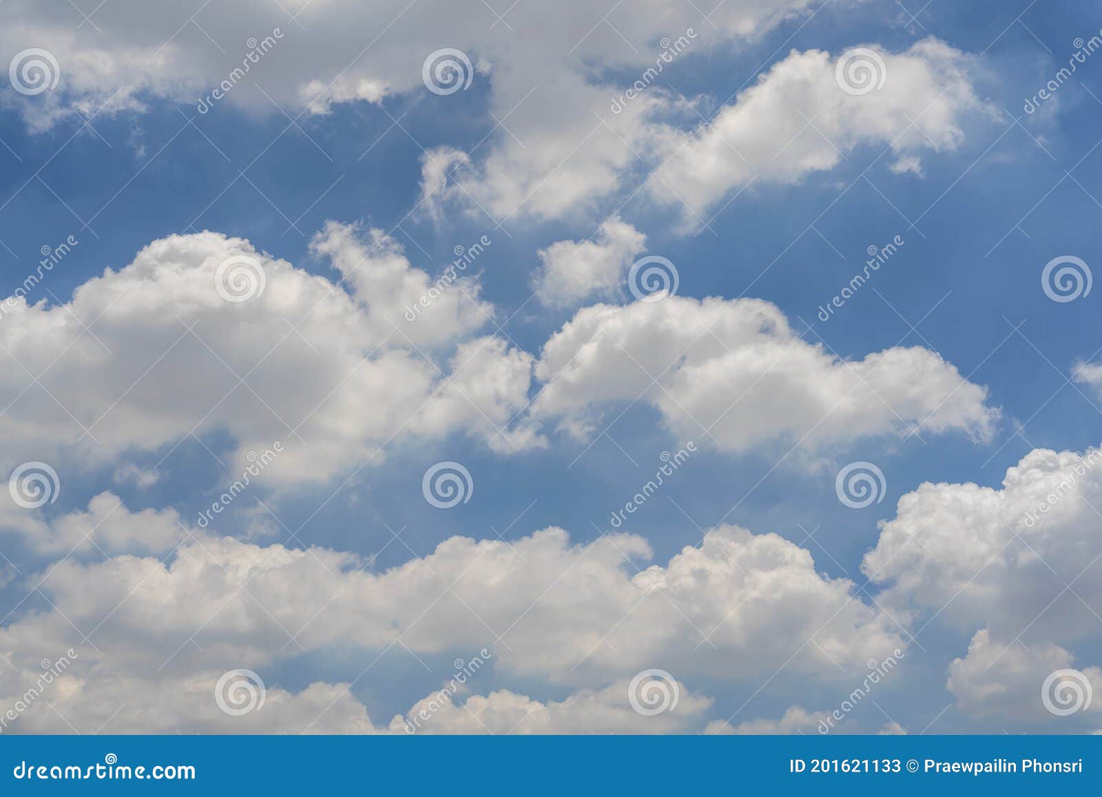 Sky with White Clouds Pattern Background. Sky and Clouds in Daylight ...