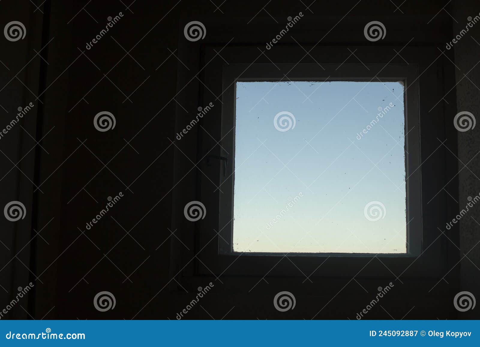 Sky is in Window. Backlight from Window Stock Image - Image of glass ...