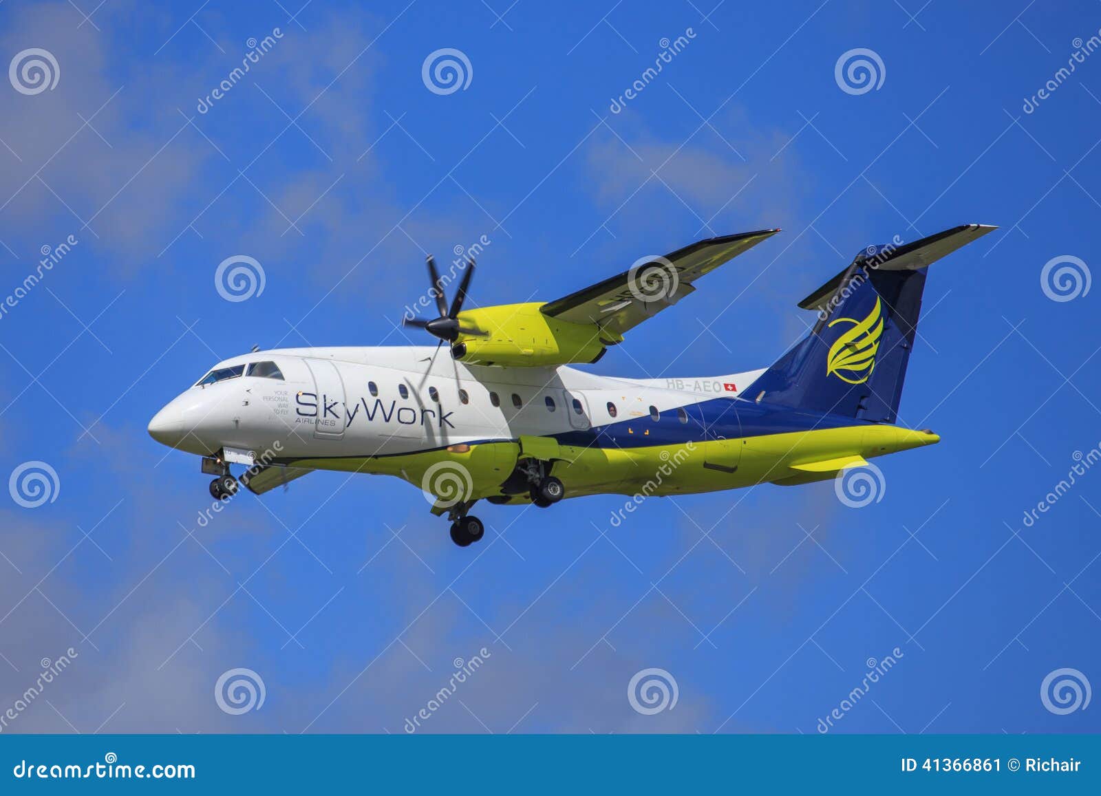 Sky Work Airlines Dornier 328 Editorial Photo - Image of approaching ...