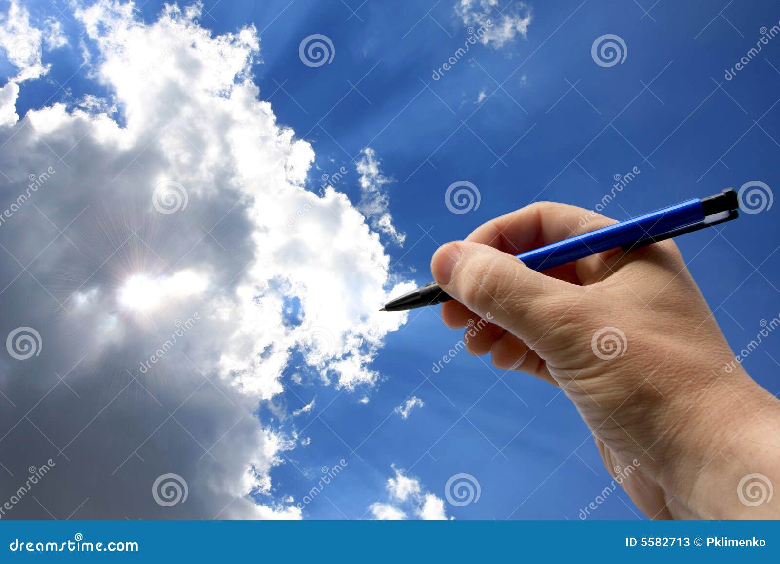 Sky writer stock image. Image of write, clouds, finger - 5582713