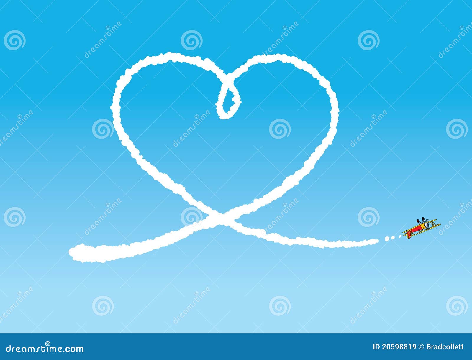 Sky Writing stock vector. Illustration of flaying, pilot - 20598819