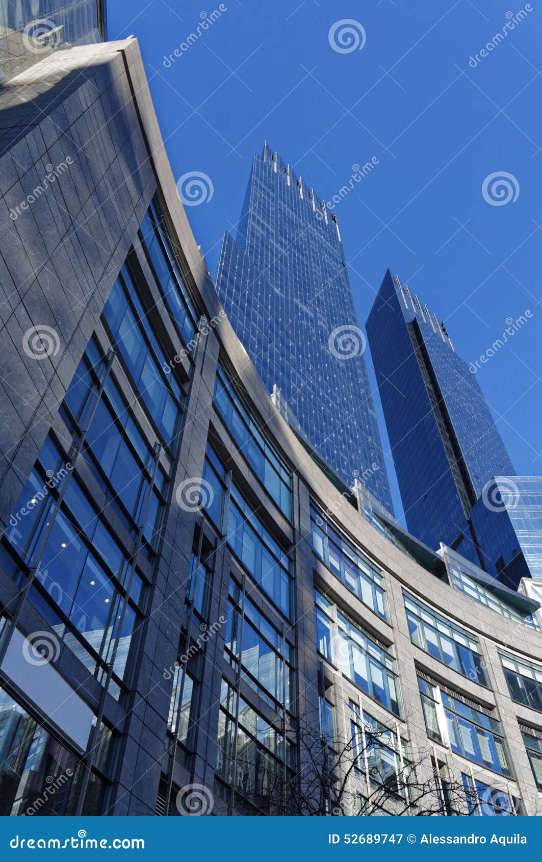 Skycraper in Manhattan Columbus Square Stock Image - Image of shopping ...