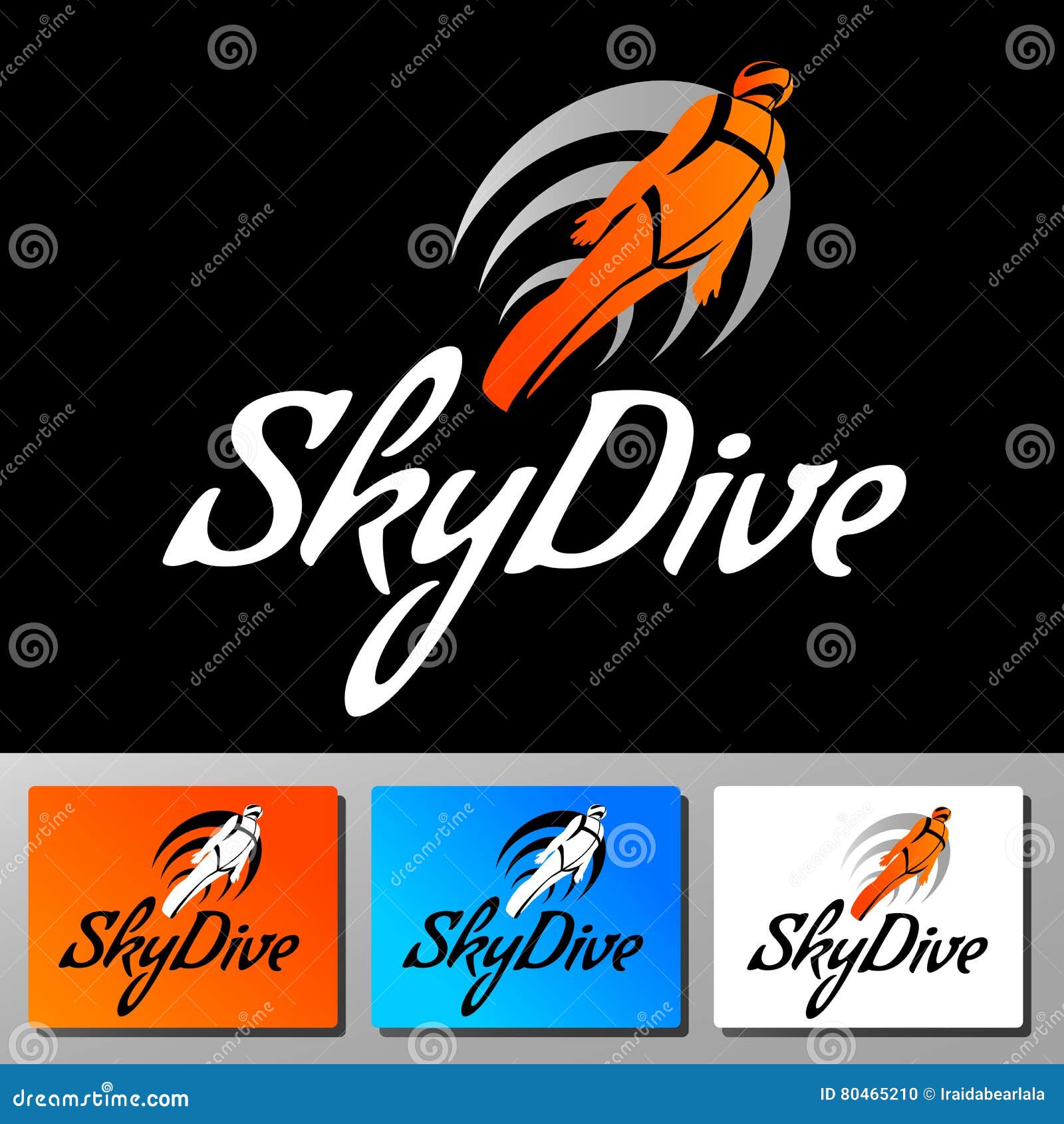 Freefly Logo Template. Skydiving Vector Design | CartoonDealer.com ...