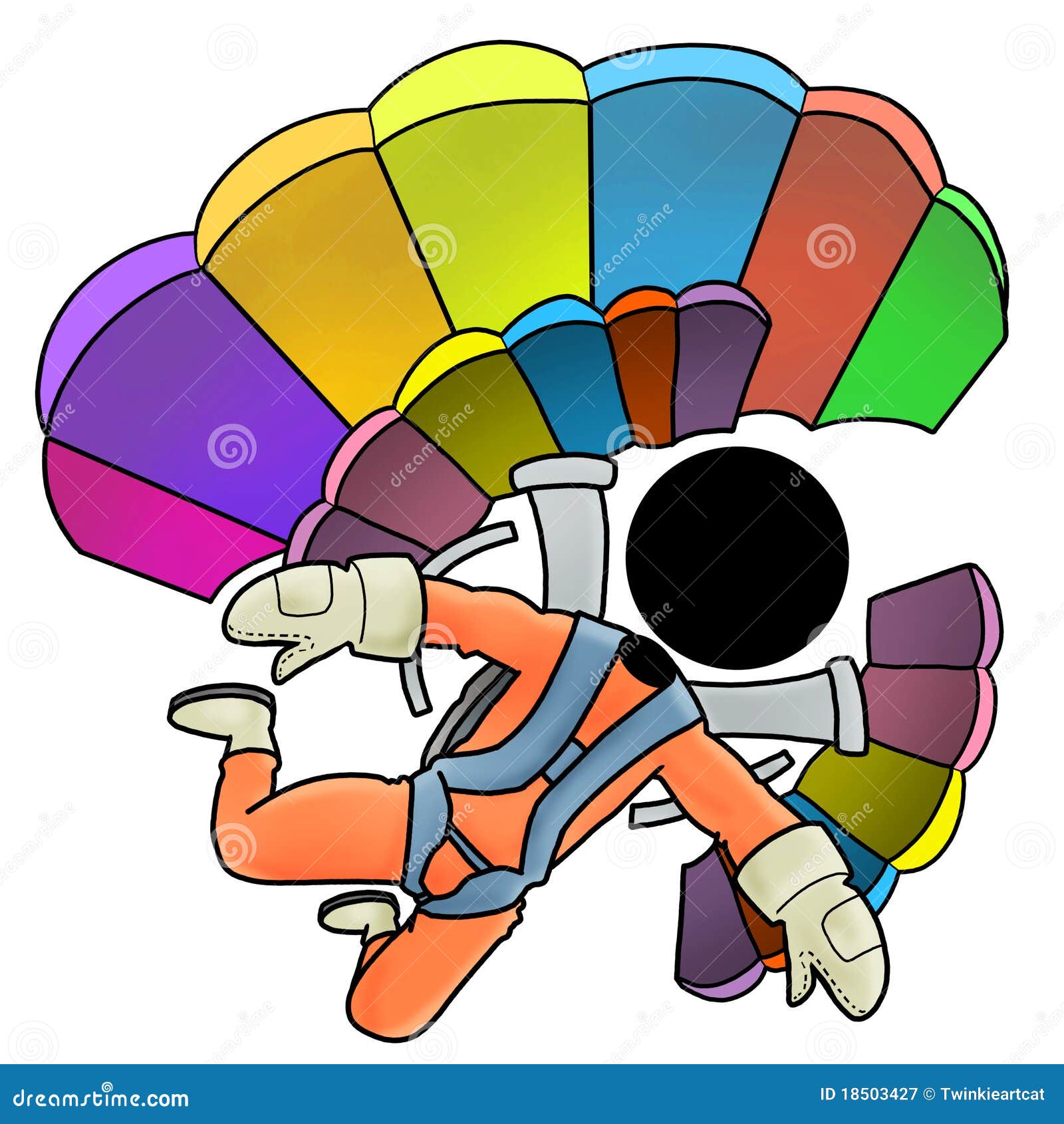 Skydiver stock illustration. Image of cartoon, clip, sport - 18503427