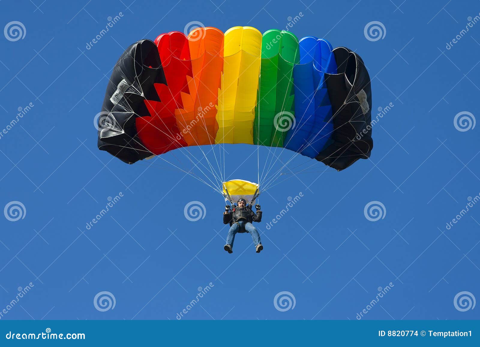 Skydiver stock photo. Image of parachute, diving, thrill - 8820774