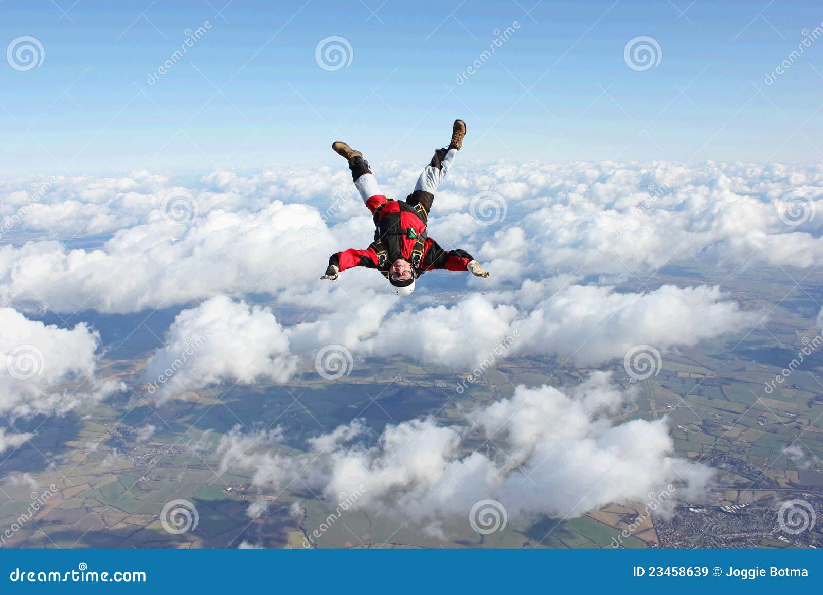 Skydiver falling head down stock image. Image of group - 23458639