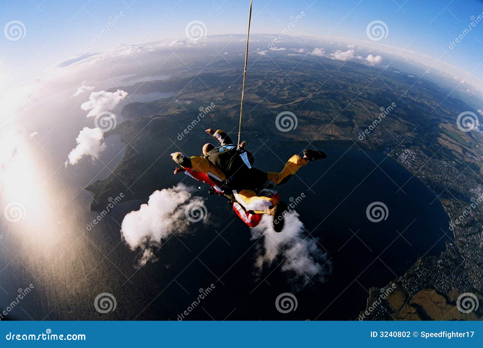 Skydiver Falling to Earth stock photo. Image of falling - 3240802