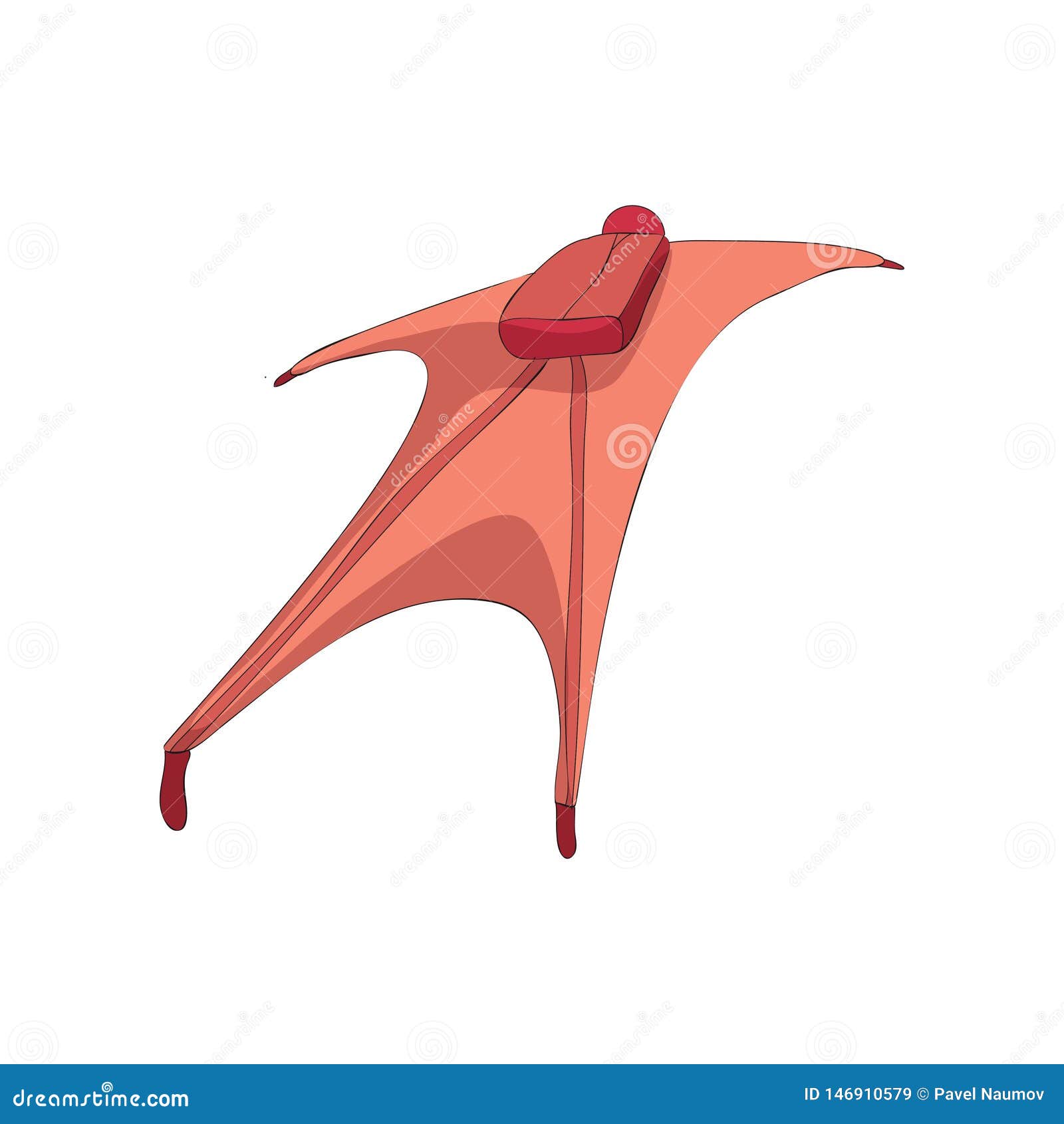 Fly With Wings, Top View. Vector Fly In The Original Flat Style. Blue ...