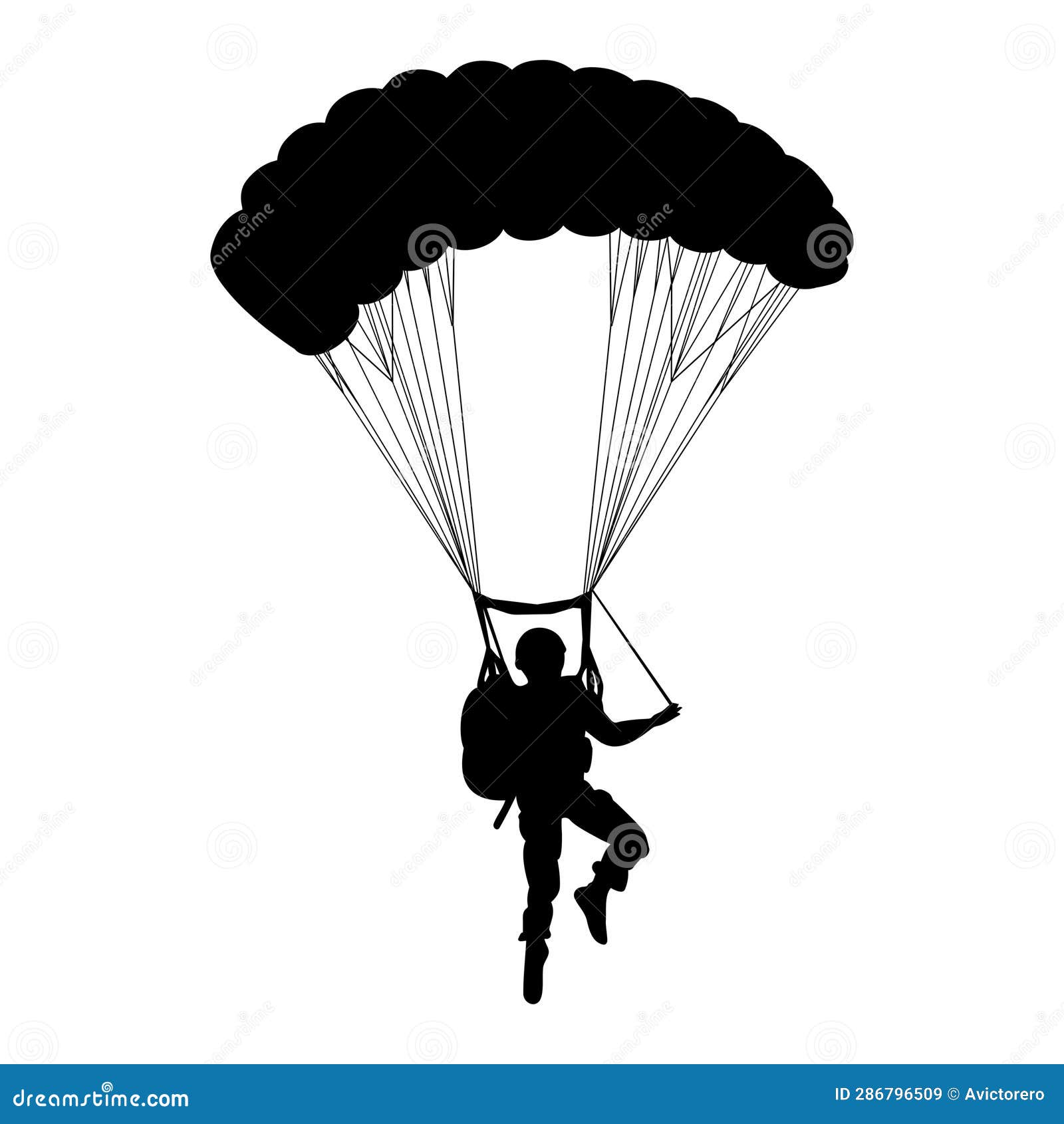 Parachute Silhouette Hand Drawn, Vector, Eps, Logo, Icon, Silhouette ...