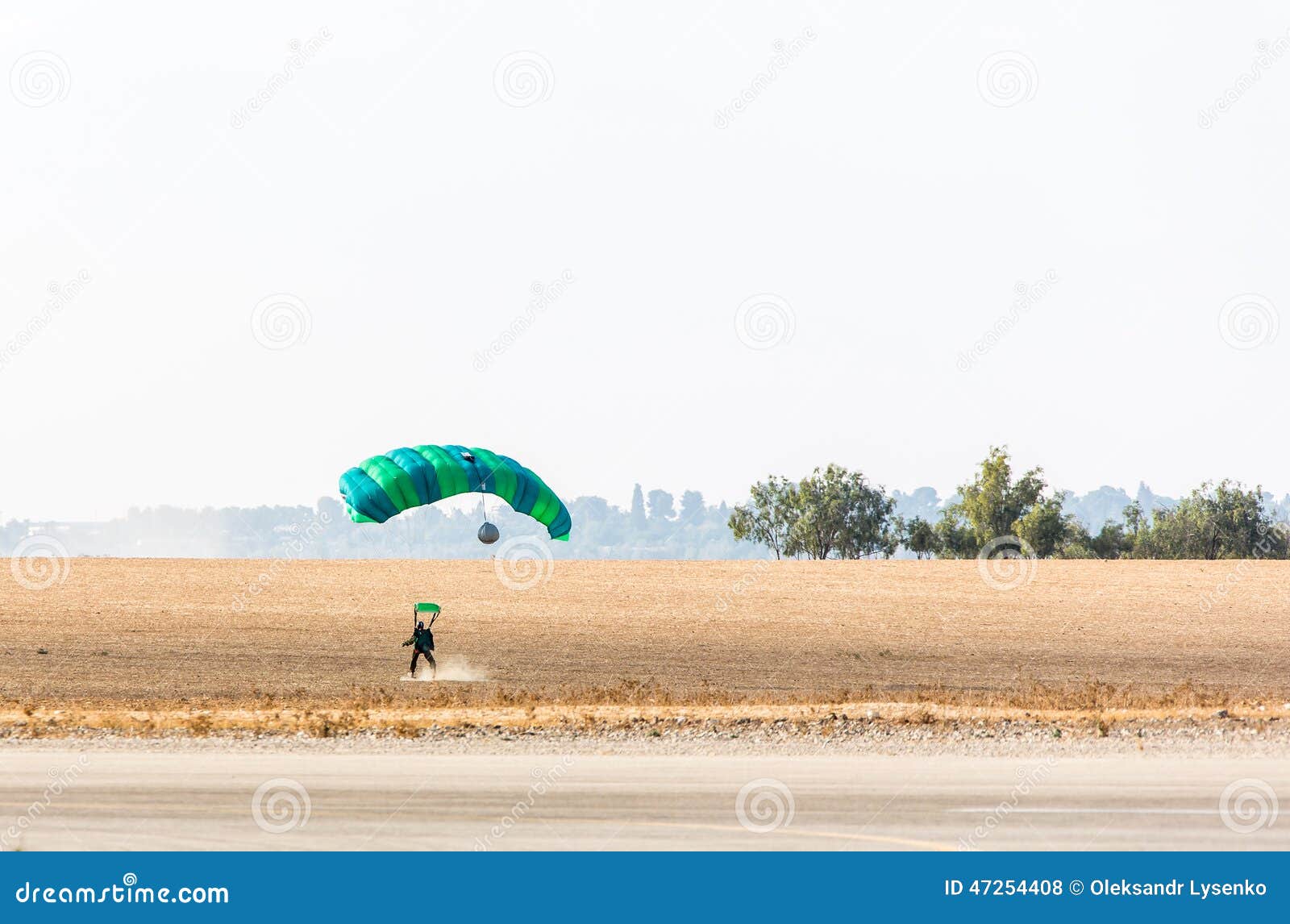 Skydiver landed safely stock photo. Image of dangerous - 47254408
