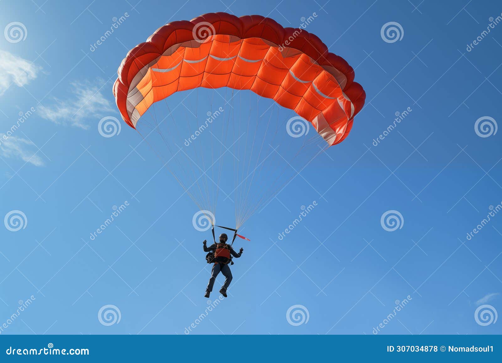 Skydiver Performing Canopy Control Maneuvers. Generative AI Stock Photo ...
