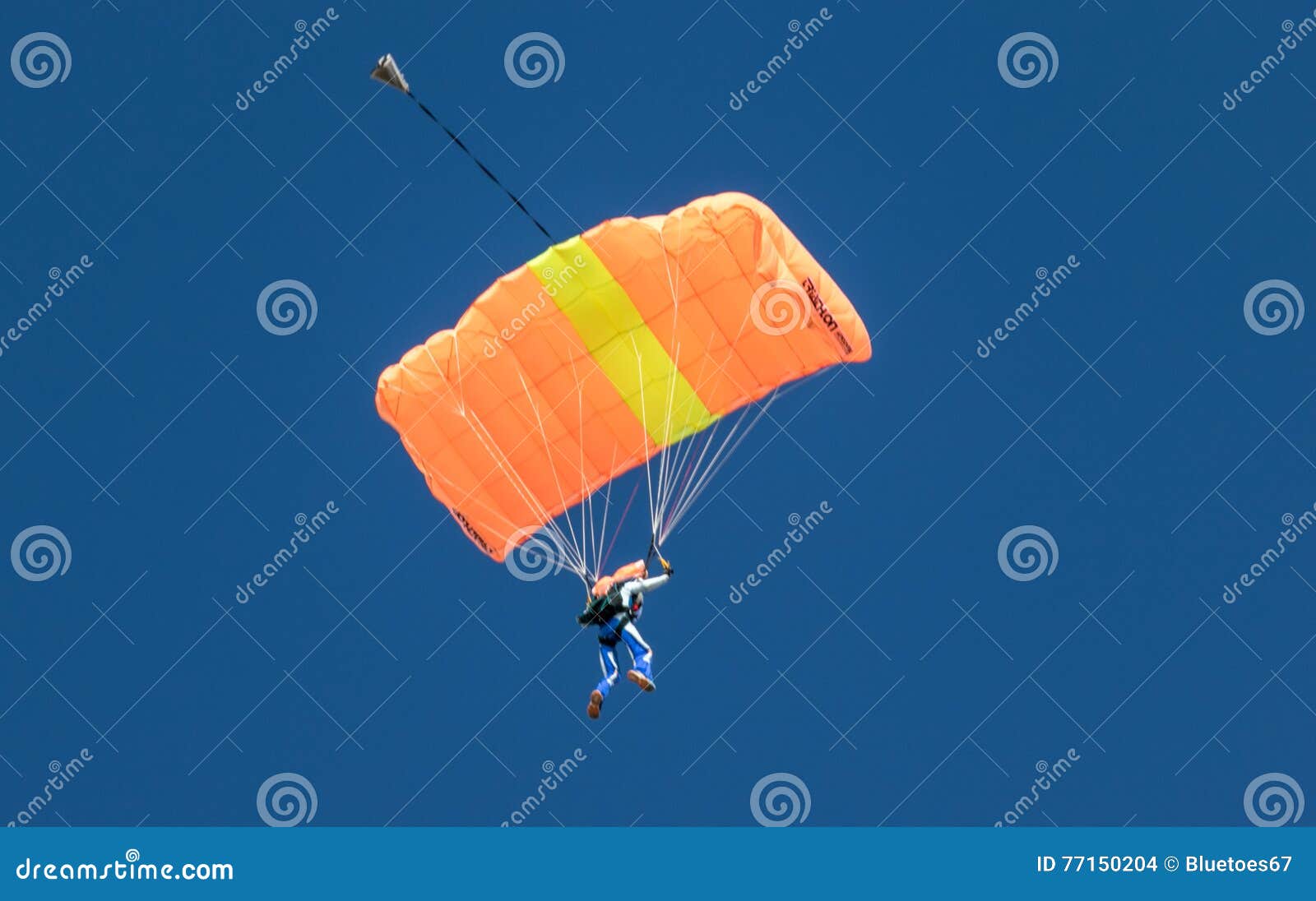 A Skydiver Performing Skydiving with Parachute Editorial Stock Image ...