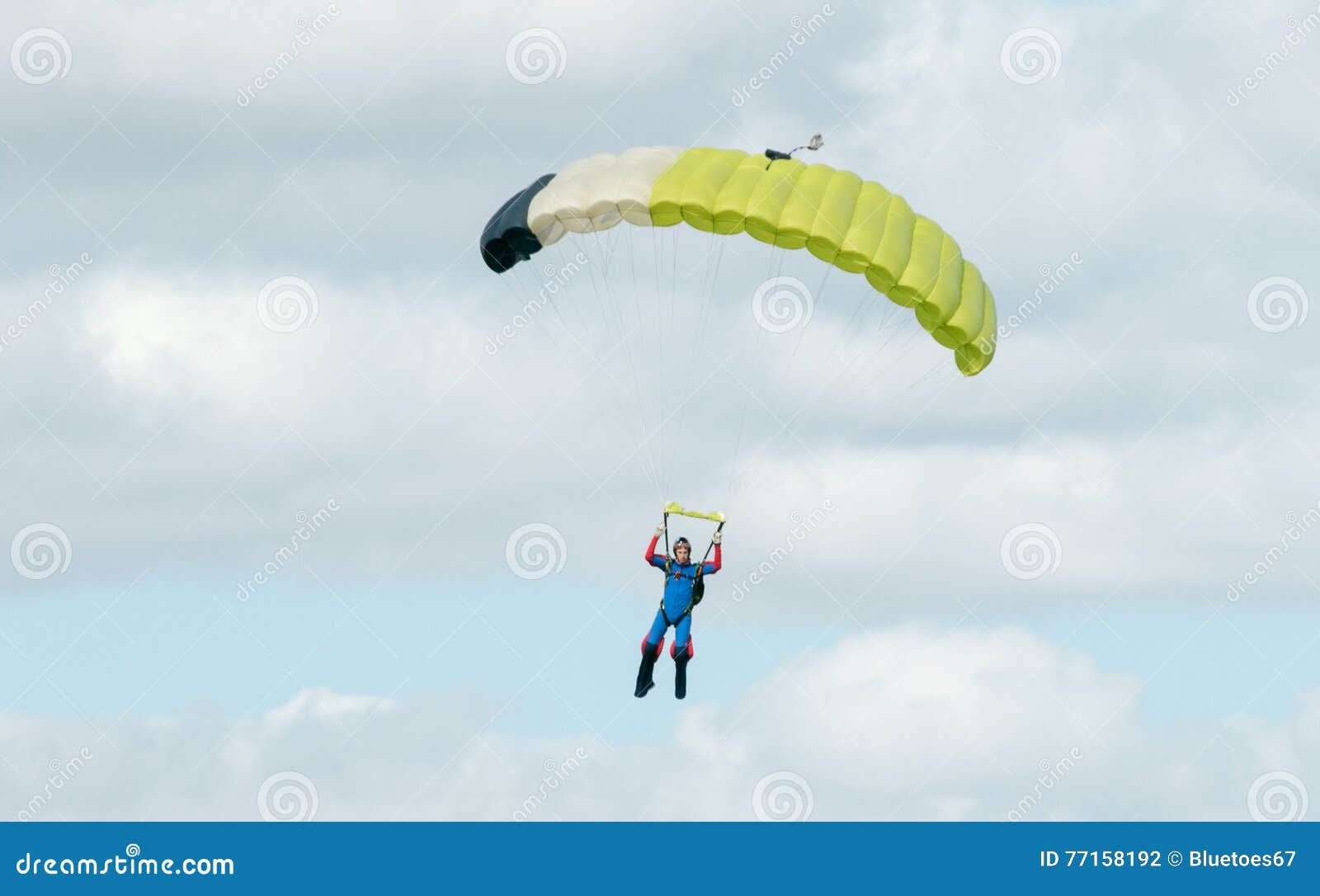 A Skydiver Performing Skydiving with Parachute Editorial Photography ...