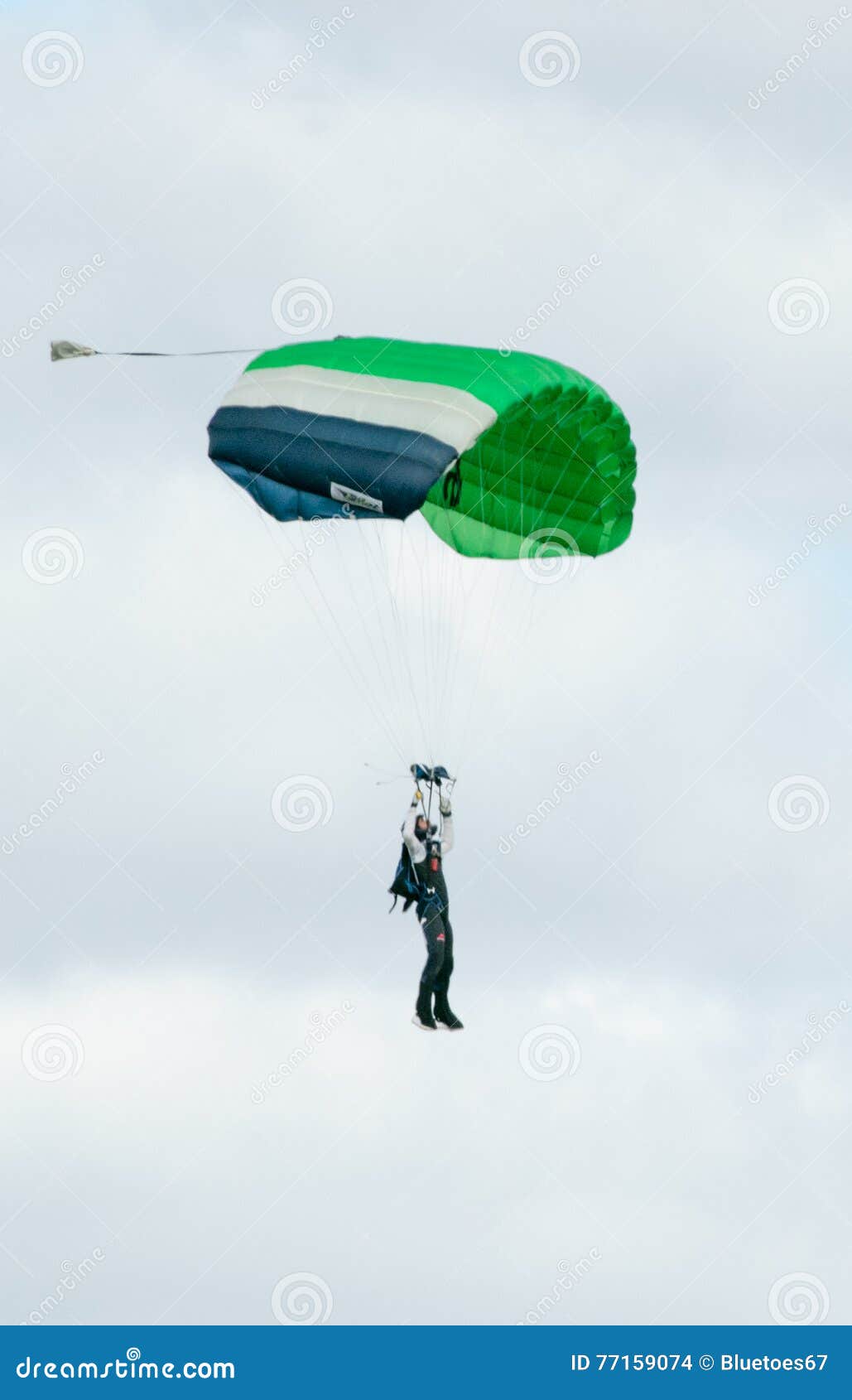 A Skydiver Performing Skydiving with Parachute Editorial Stock Image ...