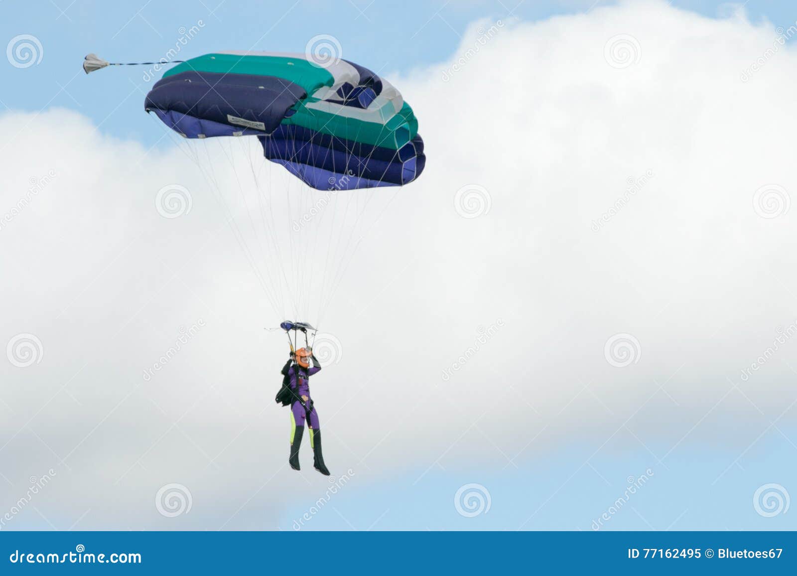 A Skydiver Performing Skydiving with Parachute Editorial Image - Image ...