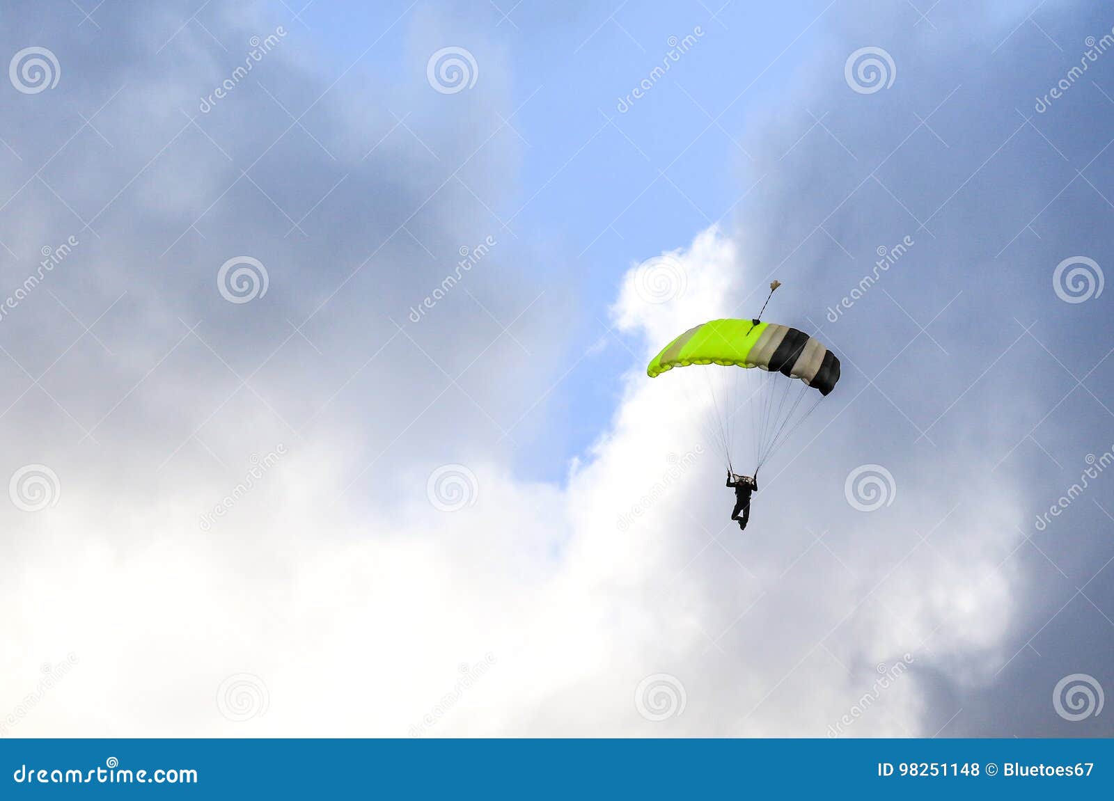 A Skydiver Performing Skydiving with Parachute Editorial Stock Photo ...