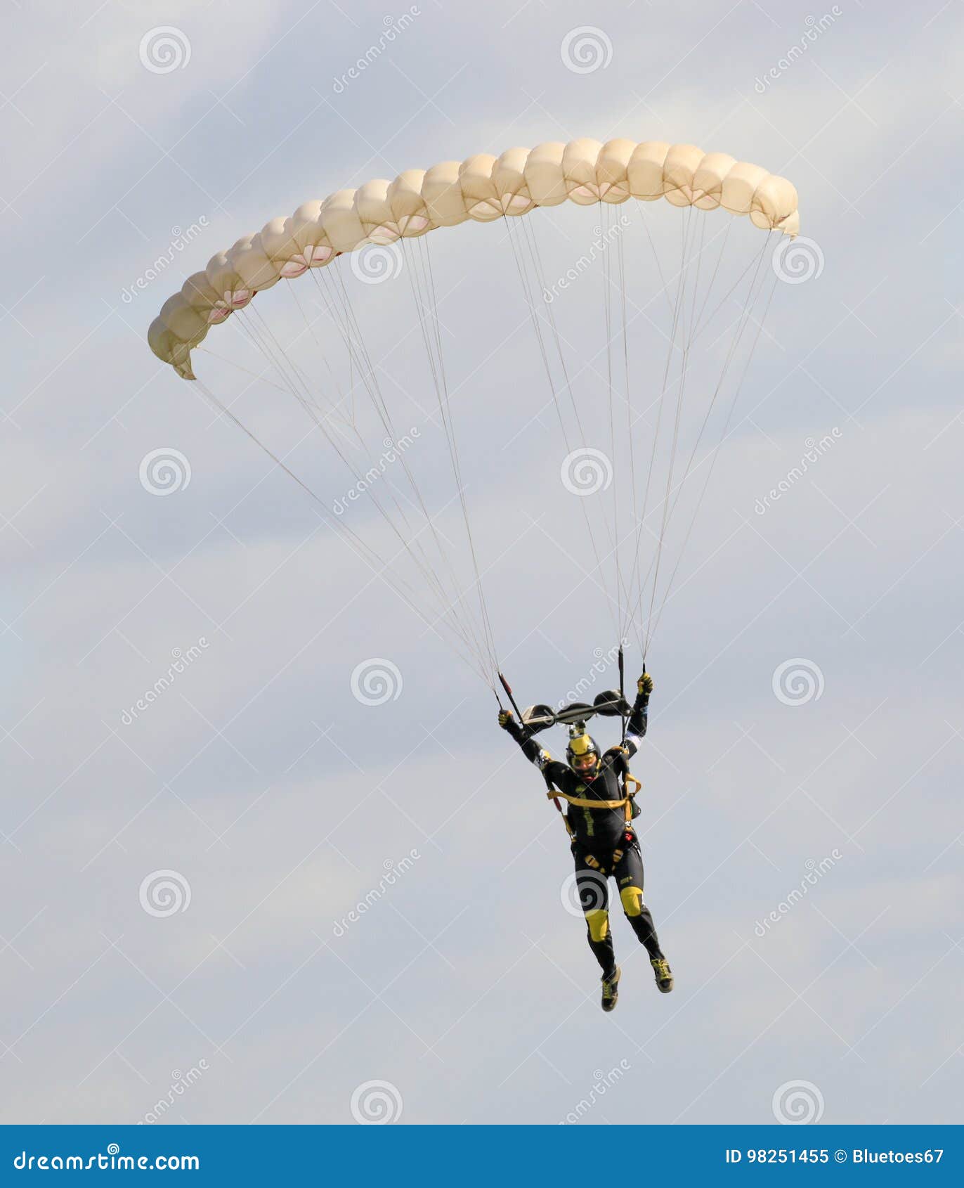 A Skydiver Performing Skydiving with Parachute Editorial Image - Image ...