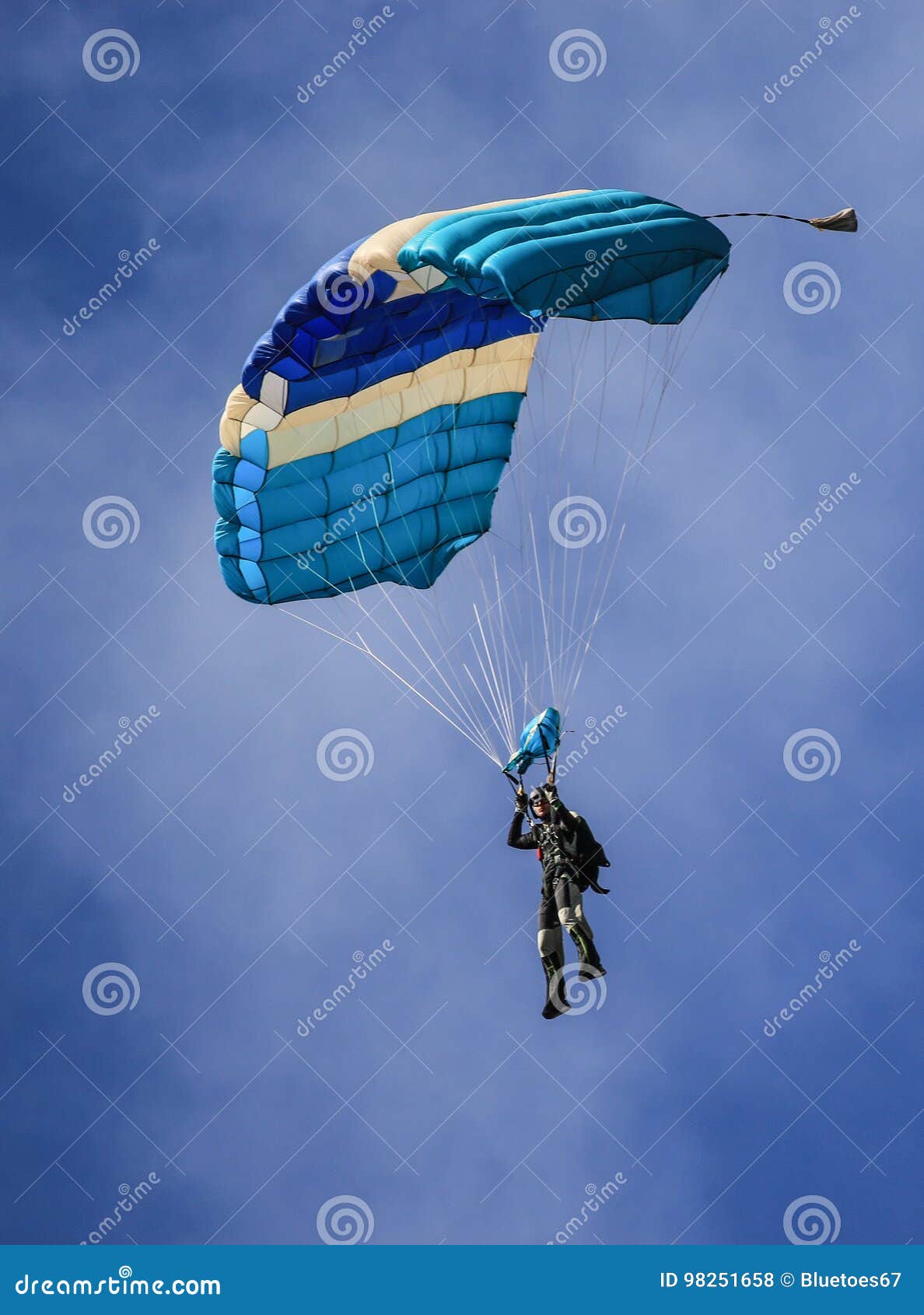 A Skydiver Performing Skydiving with Parachute Editorial Stock Photo ...