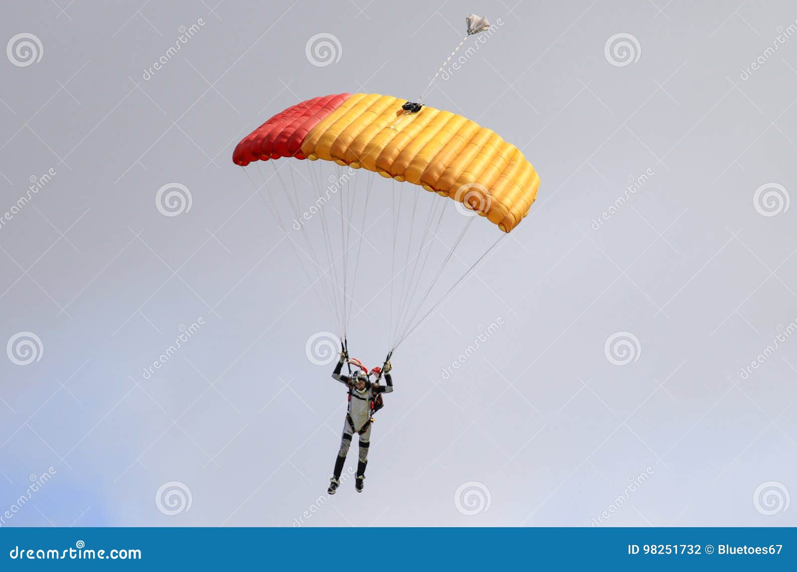 A Skydiver Performing Skydiving with Parachute Editorial Photography ...