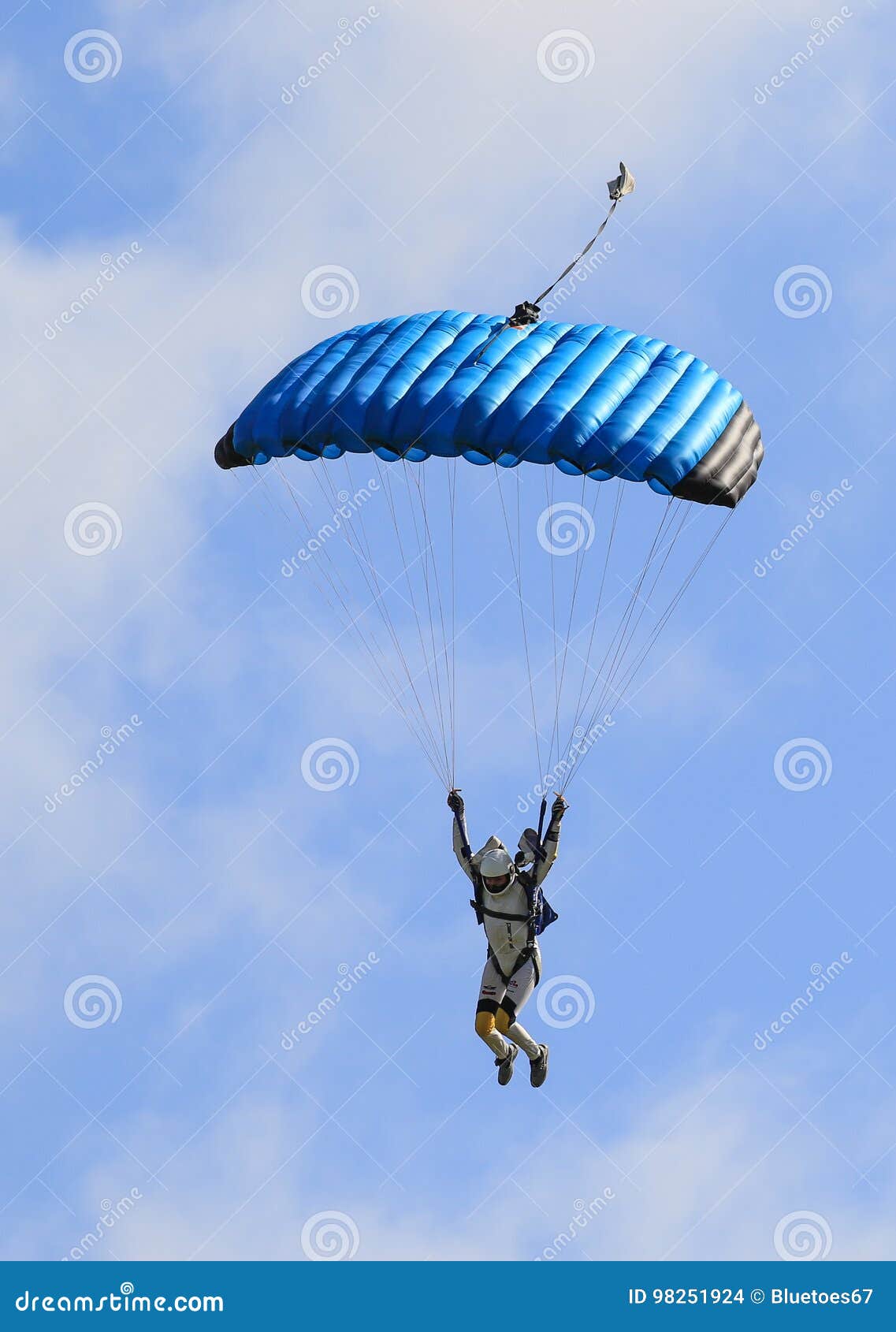 A Skydiver Performing Skydiving with Parachute Editorial Stock Image ...