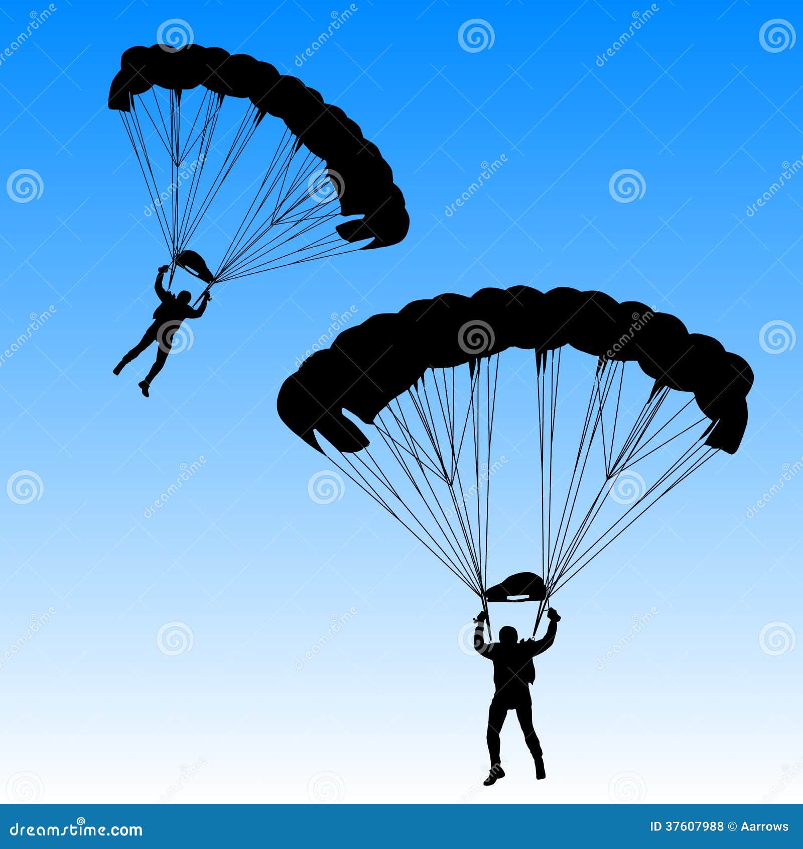 Parachuting Vector Icon Isolated On Transparent Background, Line ...