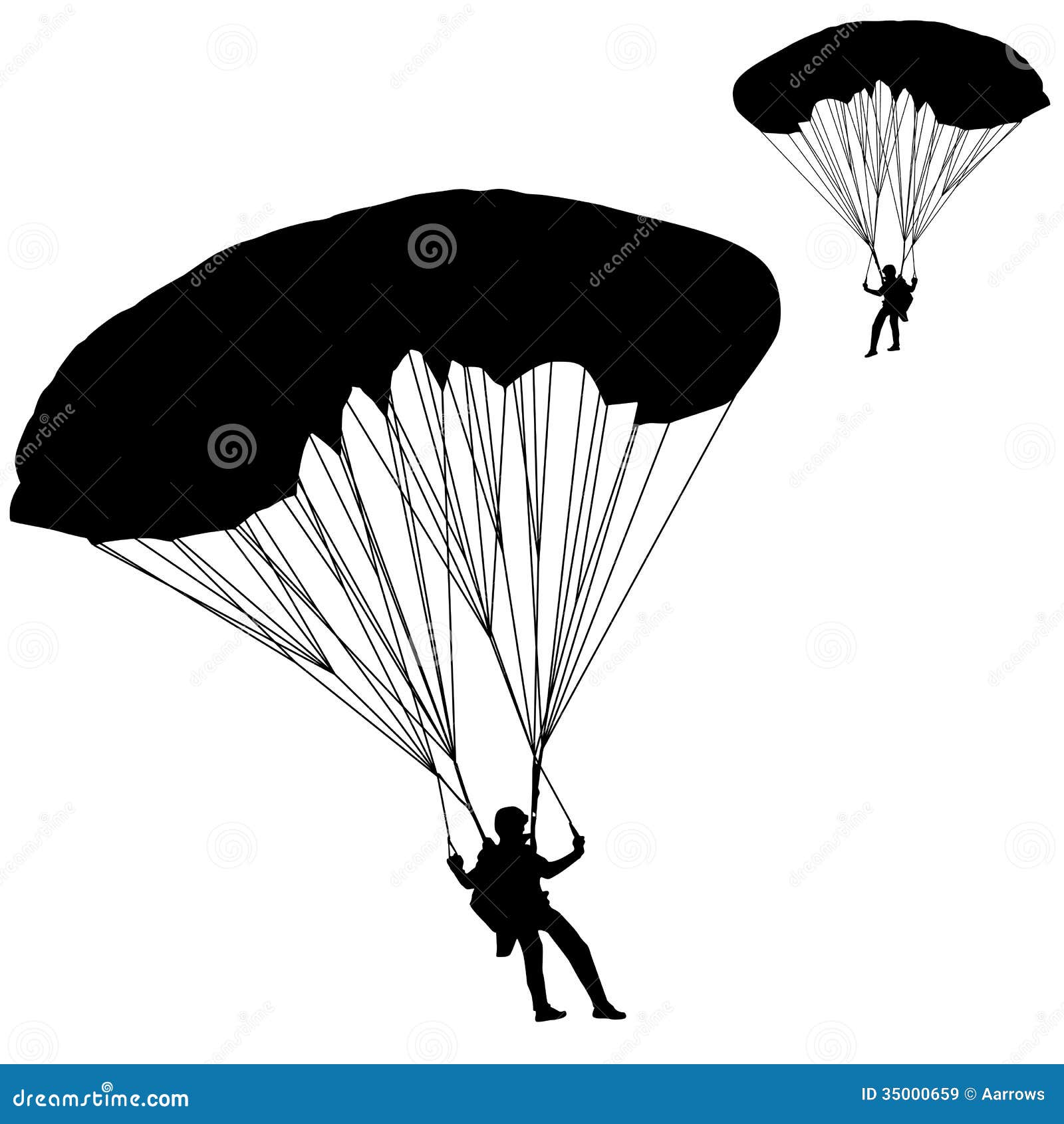 Skydiver stock vector. Illustration of collection, downward - 35000659