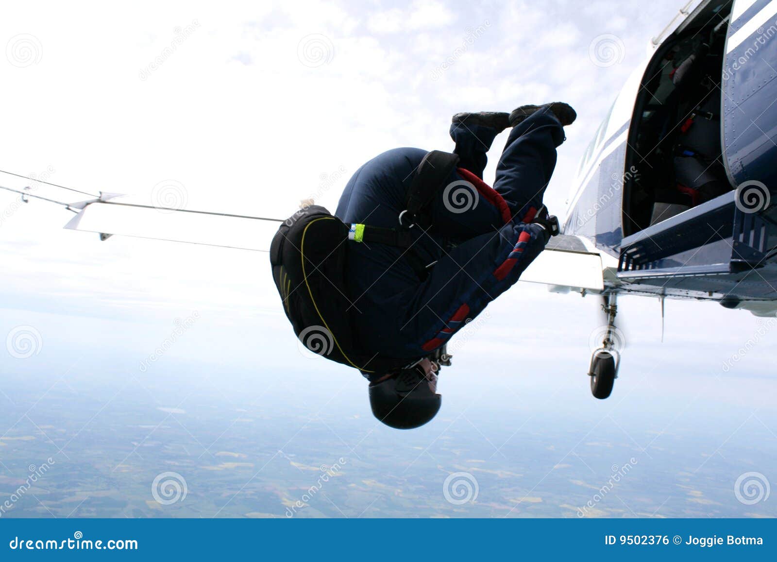 Skydiver Tumbles Out of an Airplane Stock Photo - Image of thrill, work ...