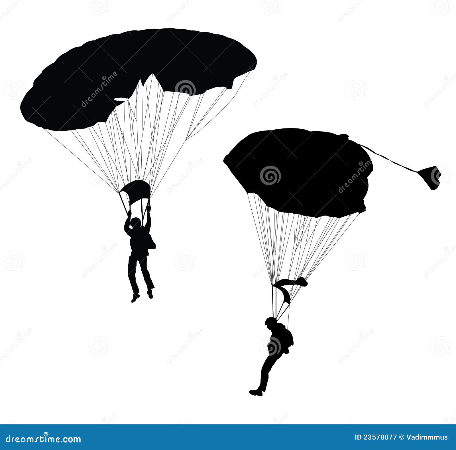 Skydiving stock vector. Illustration of activity, adventure - 23578077
