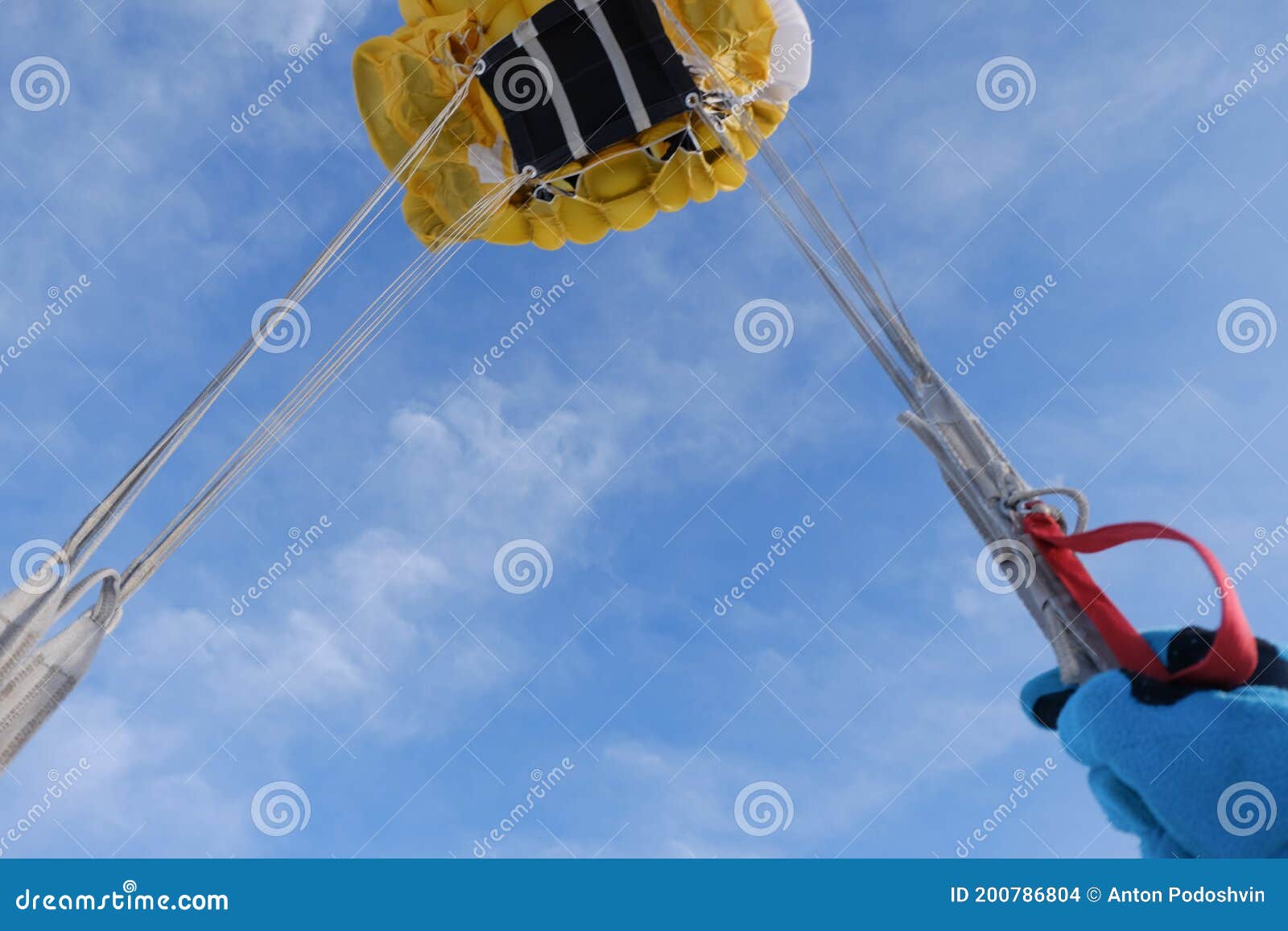 Skydiving. the Deployment Ofa Parachute. Stock Photo - Image of ...
