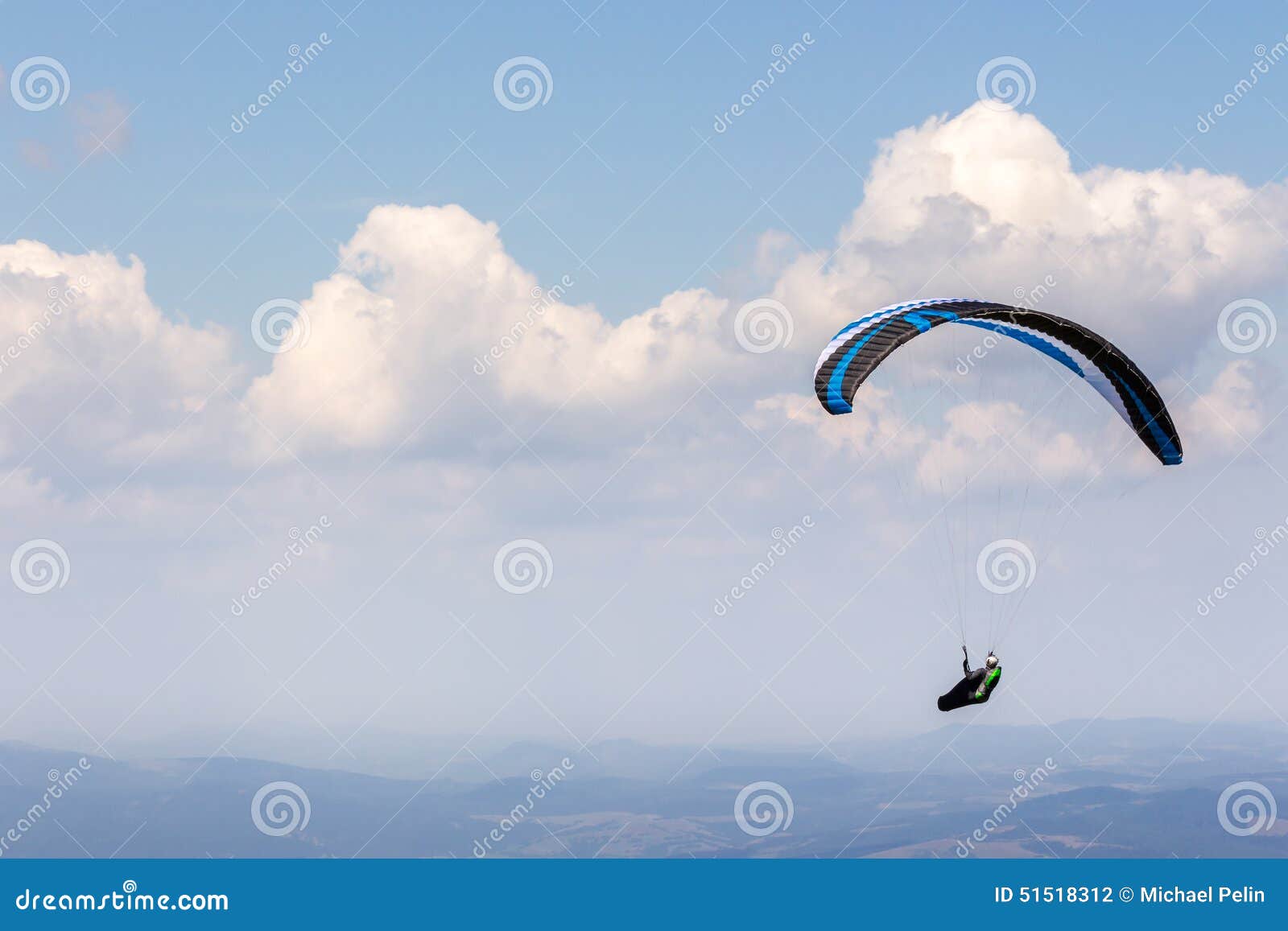 Skydiving Extreme Over the Mountains Stock Photo - Image of hang ...
