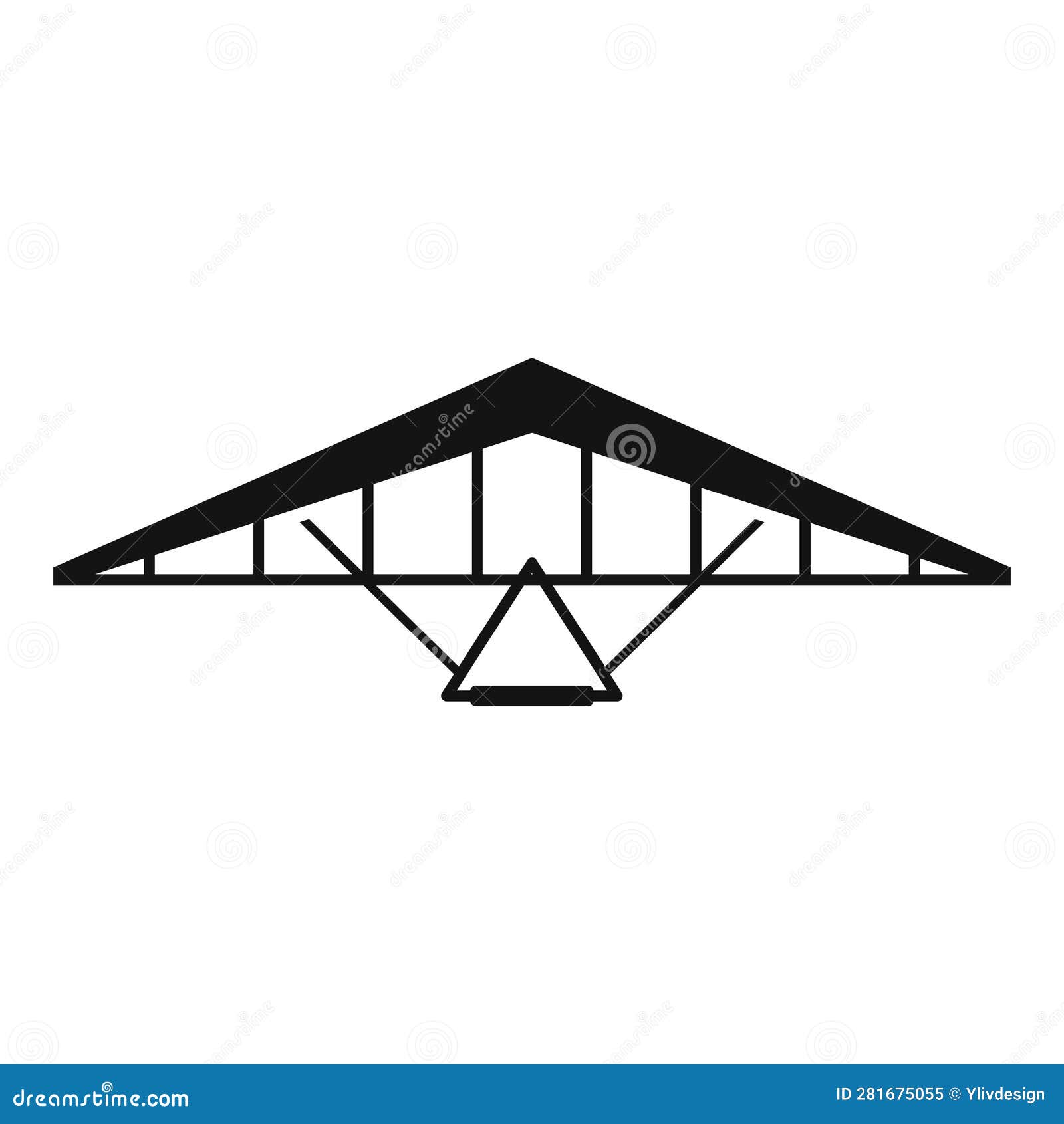 Skydiving Fly Icon Simple Vector. Hang Glider Stock Vector ...