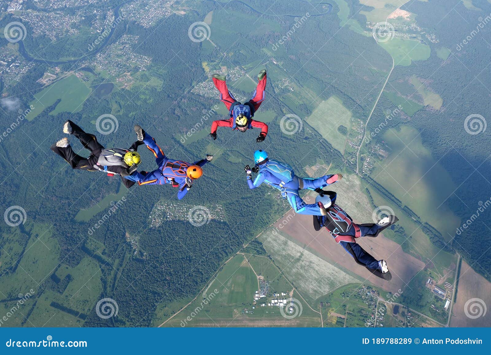 Skydiving. Formation. Relative Work. Training. Editorial Stock Image ...