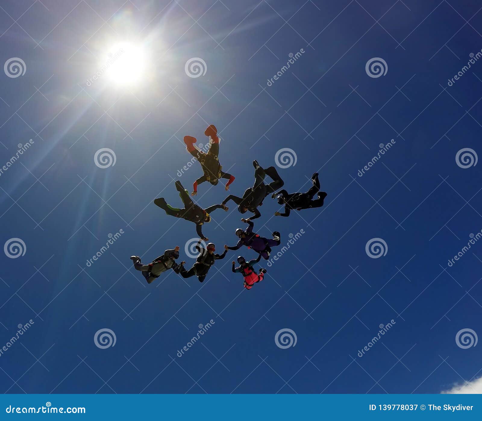 Skydiving group formation editorial photography. Image of formation ...