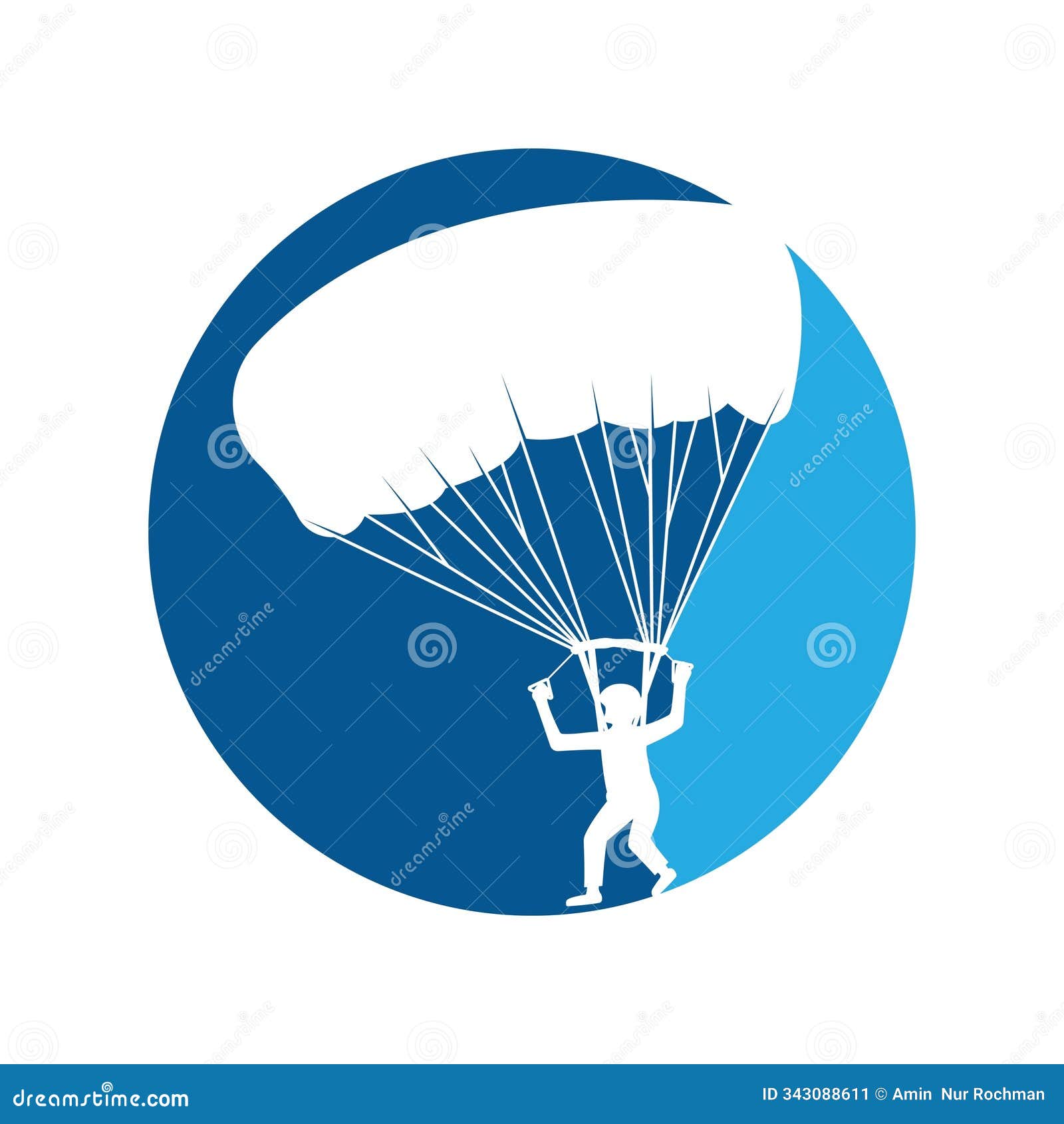 Skydiving Logo Design Vector Template, Parachuting Logo Design Stock ...