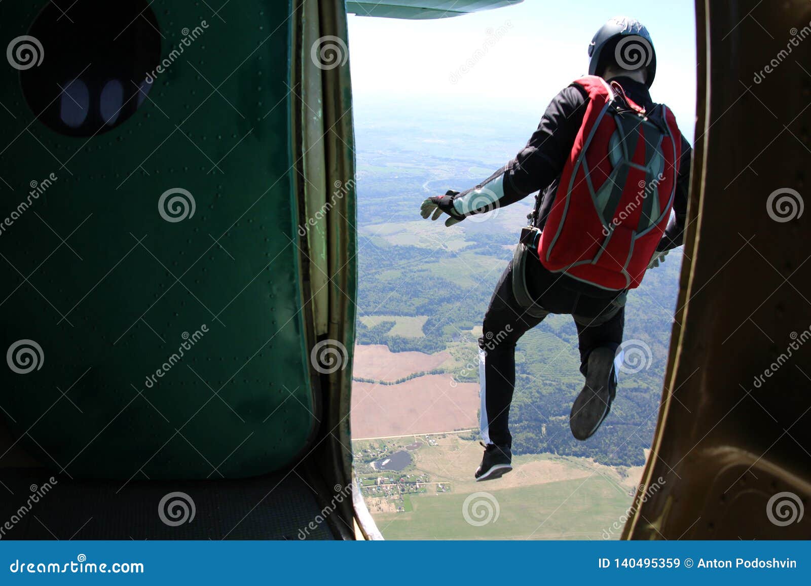 Skydiving. a Moment of Exit. Editorial Stock Image - Image of ...