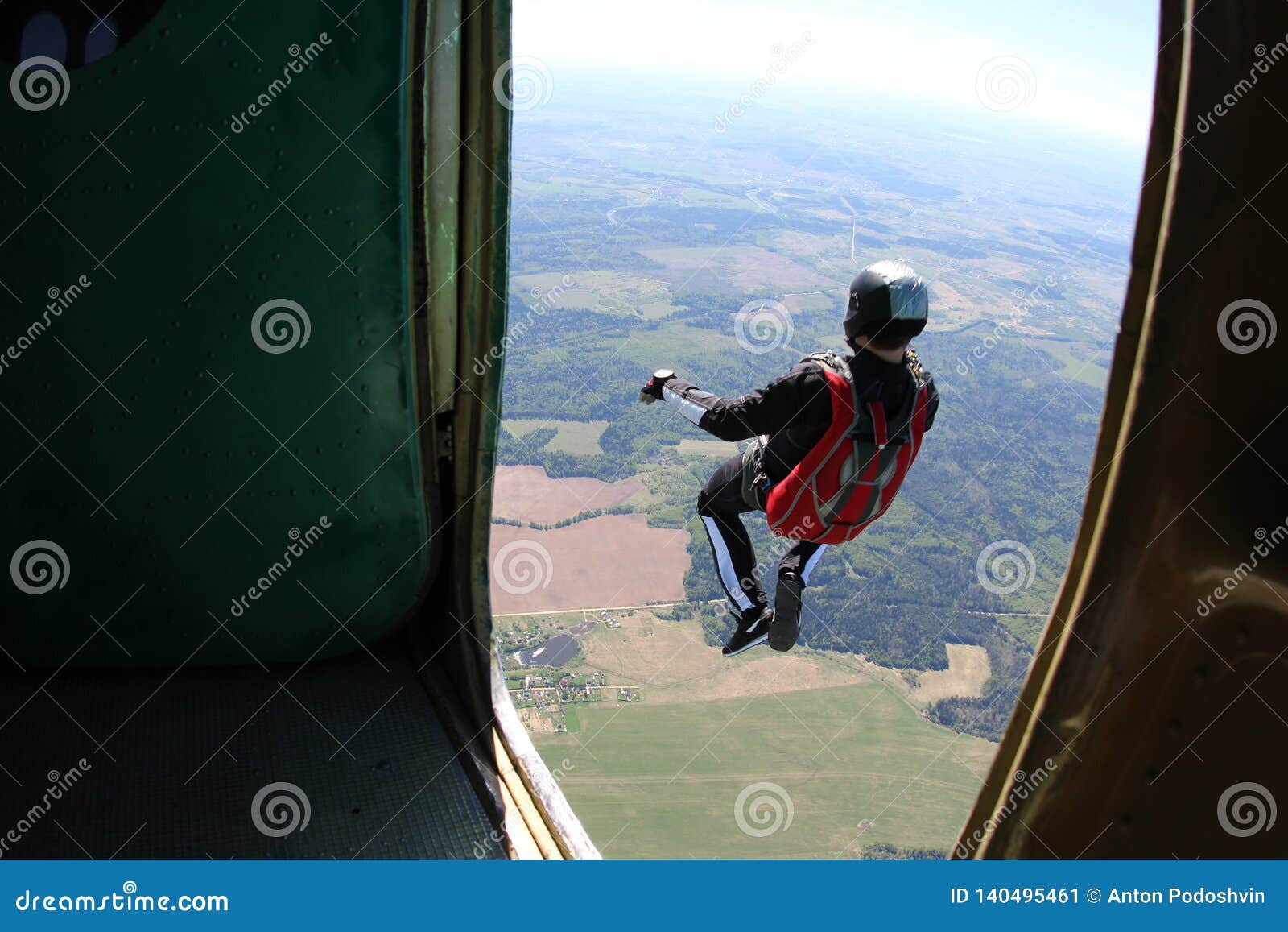 Skydiving. the Moment of Exit. Editorial Photo - Image of adrenaline ...