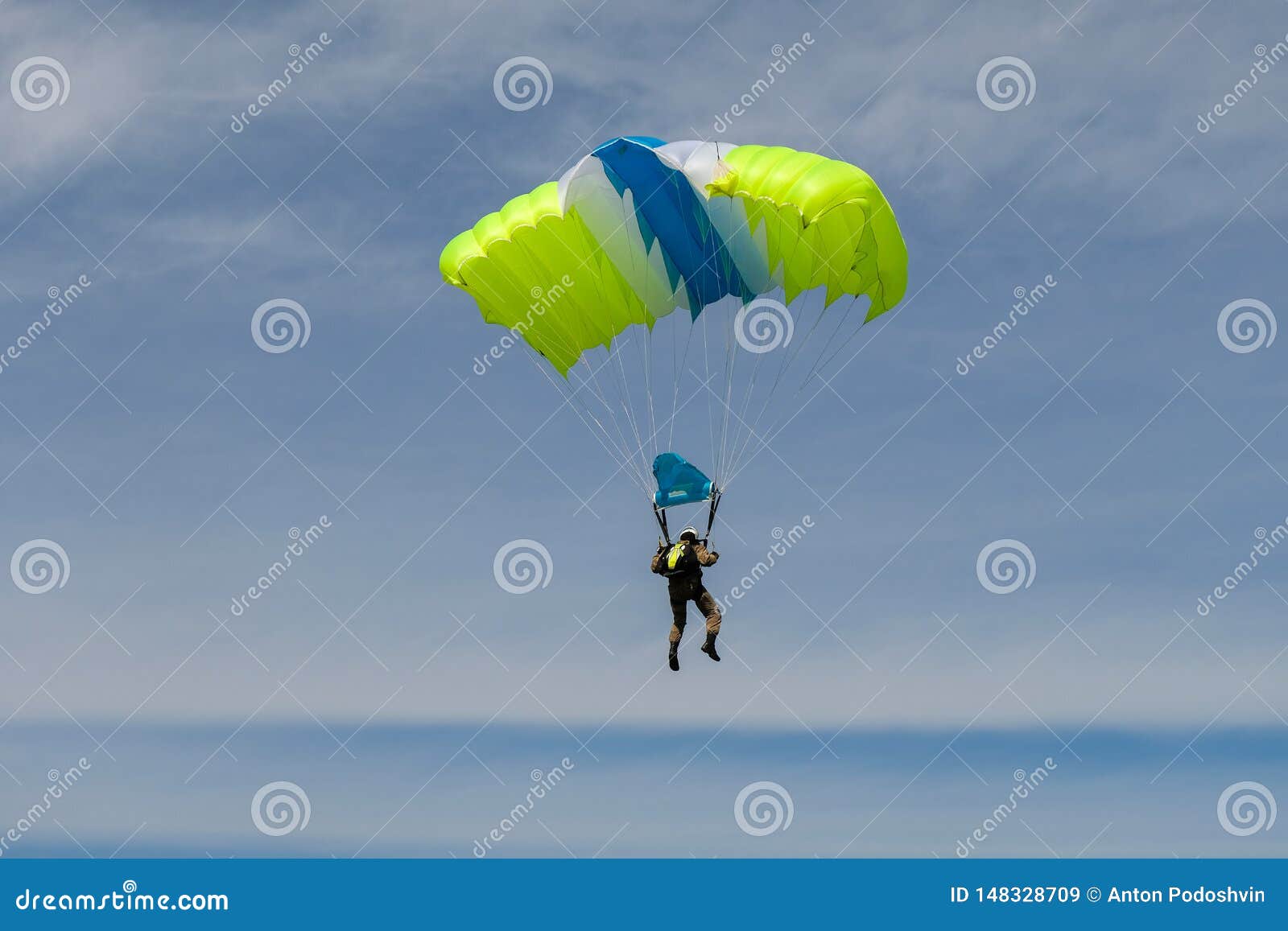 Skydiving. a Parachute is in the Sky Stock Image - Image of altitude ...