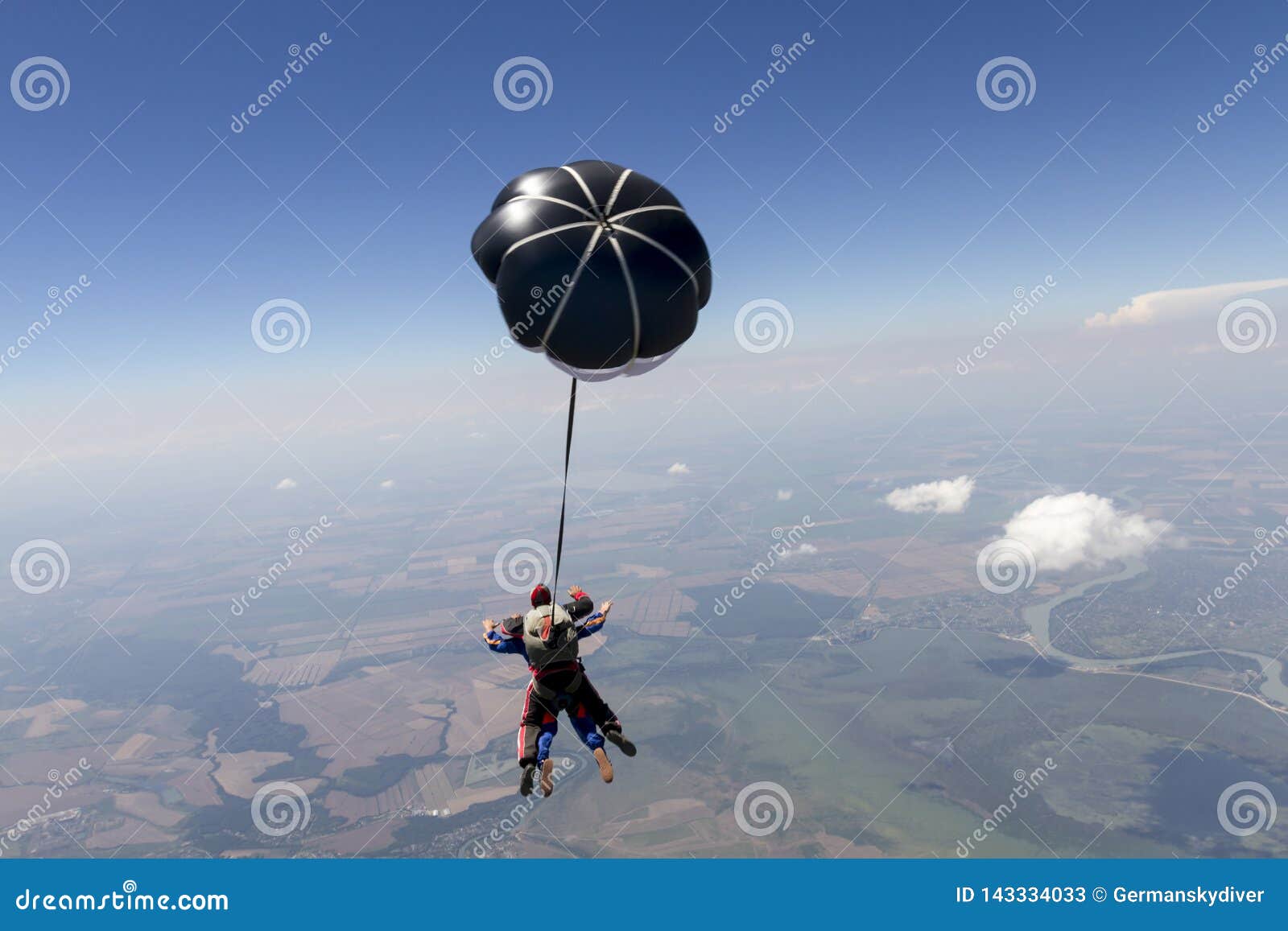 Skydiving Photo. Flying in a Free Fall. Stock Image - Image of tandem ...