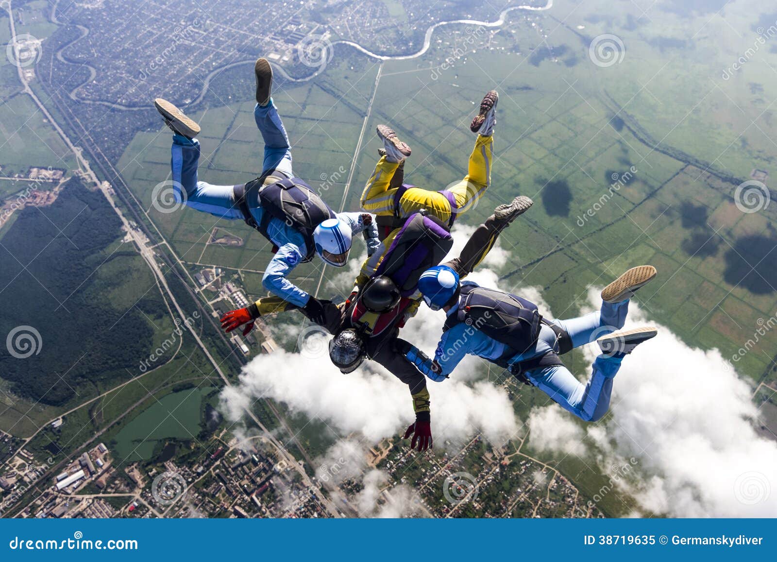 Skydiving photo. stock image. Image of turning, paratrooper - 38719635