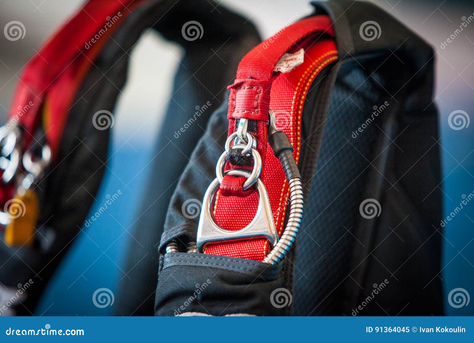 Skydiving rig stock image. Image of deploy, three, equipment - 91364045