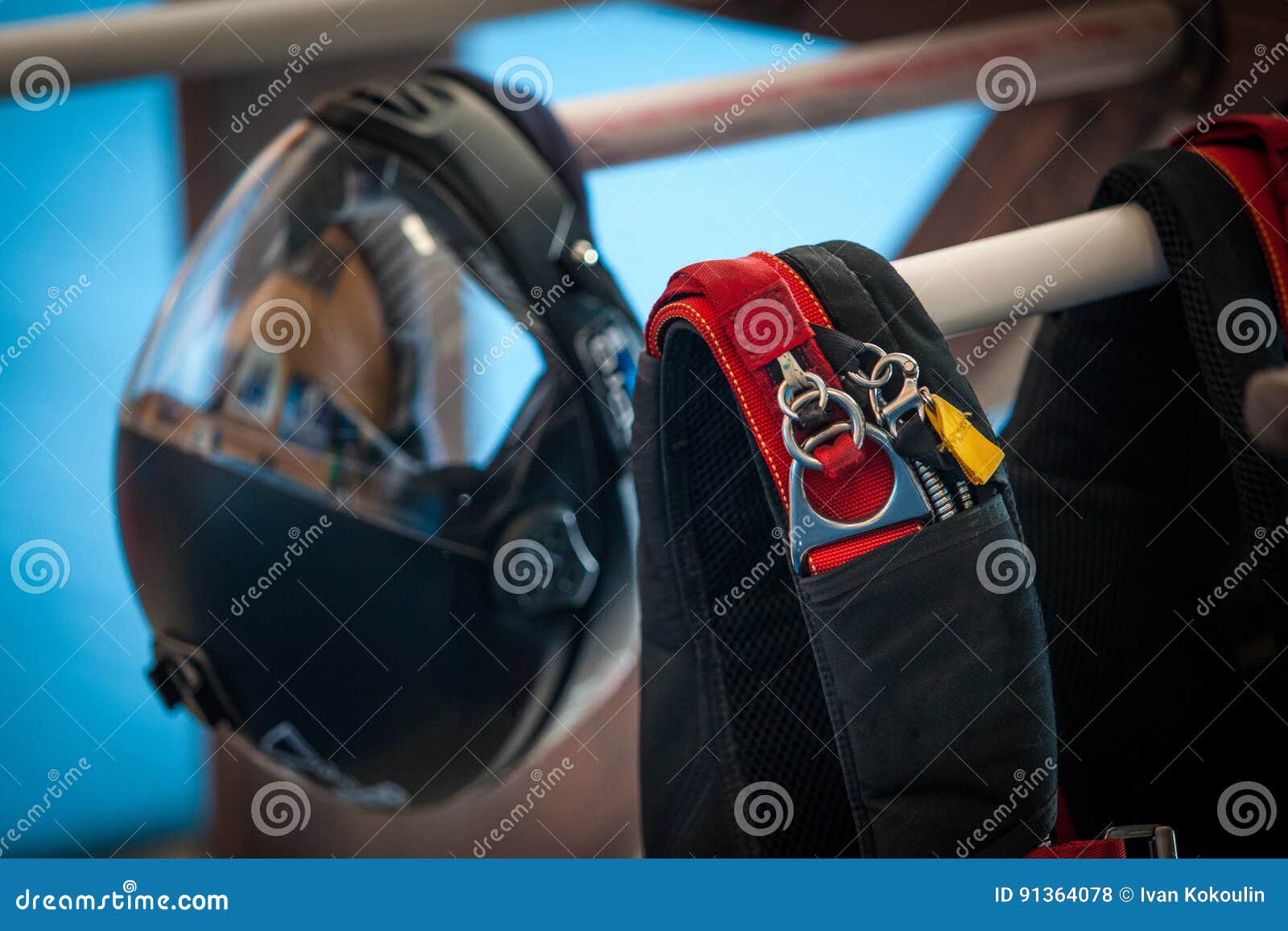Skydiving rig stock photo. Image of drop, equipment, three - 91364078