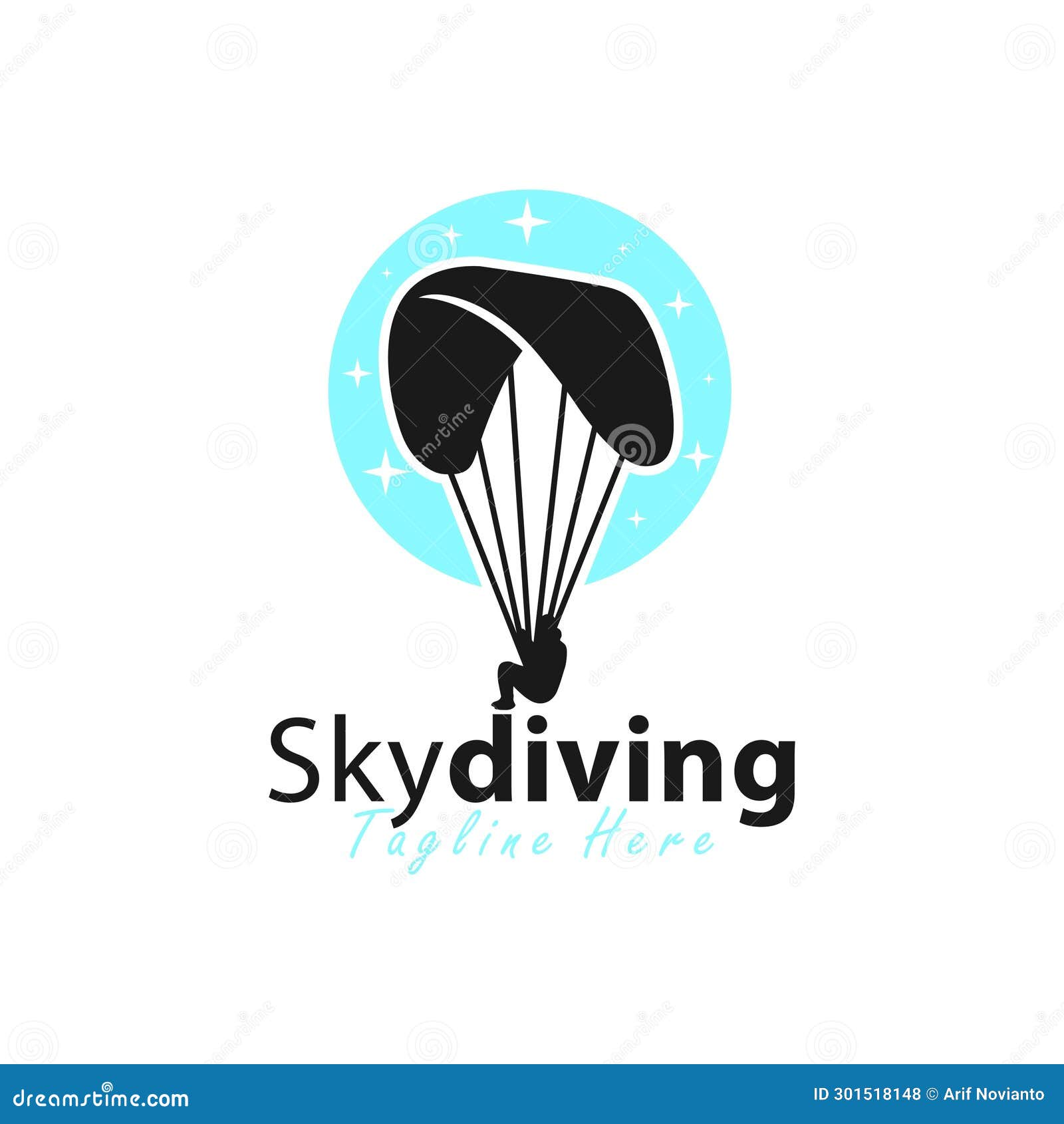 Skydiving Sport Illustration Logo Stock Illustration - Illustration of ...