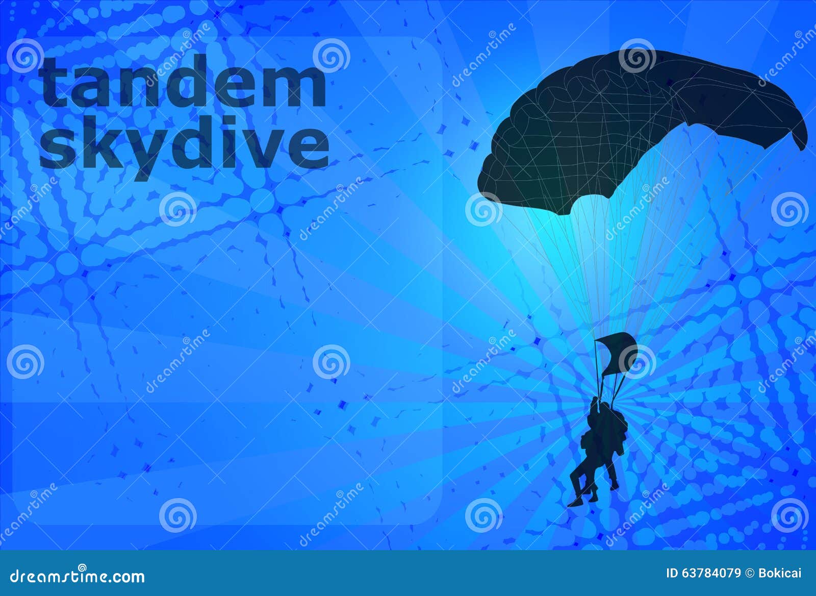 Skydiving tandem stock vector. Illustration of parachute - 63784079