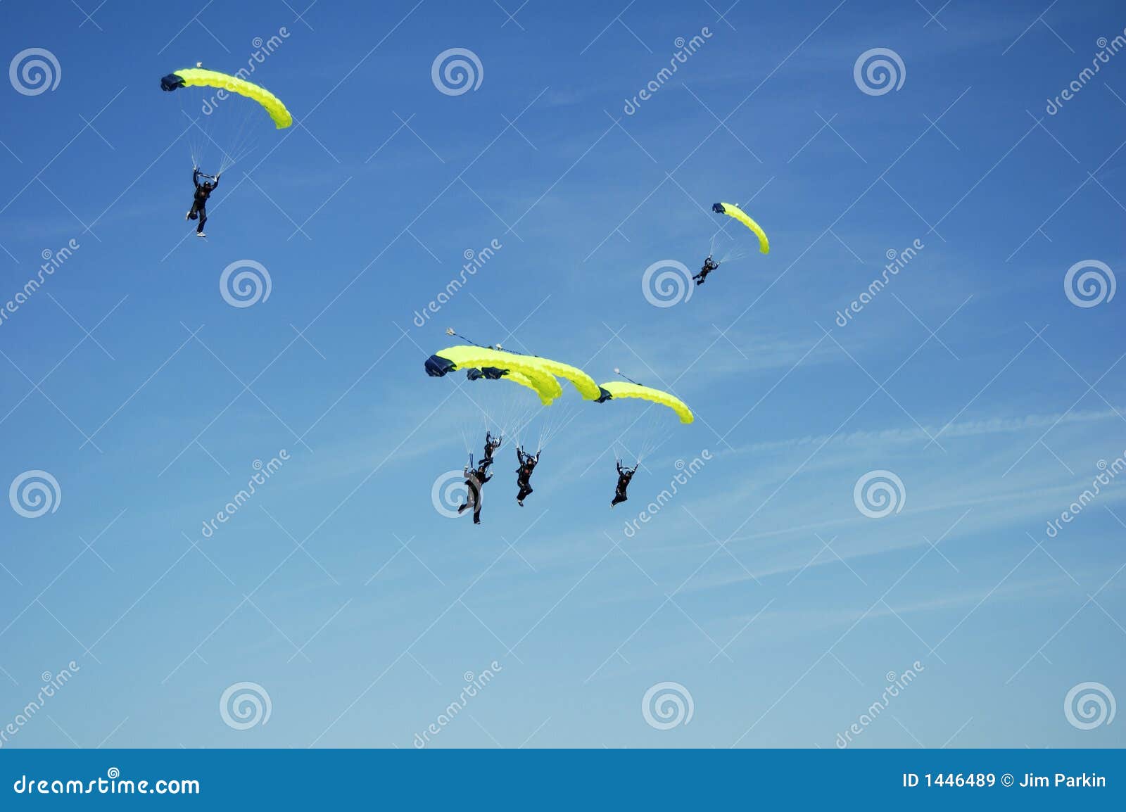 Skydiving Team 5 stock image. Image of people, canopies - 1446489
