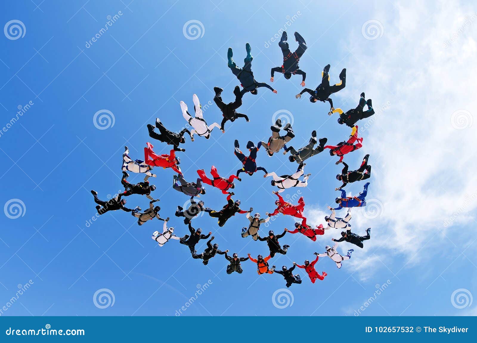 Skydiving Team Work Low Angle View Editorial Photography - Image of ...