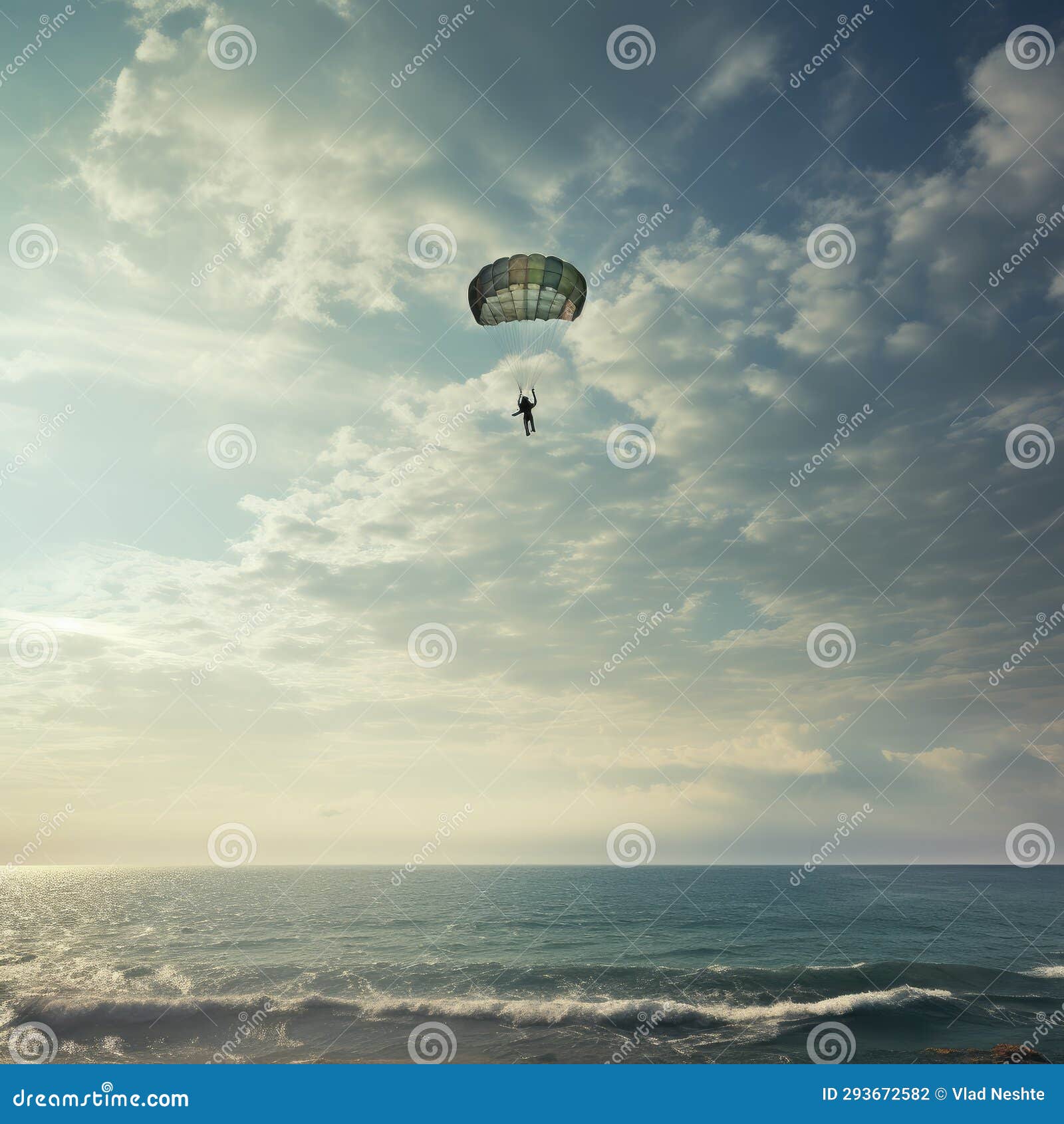 Skydiving. View from above stock photo. Image of parachute - 293672582