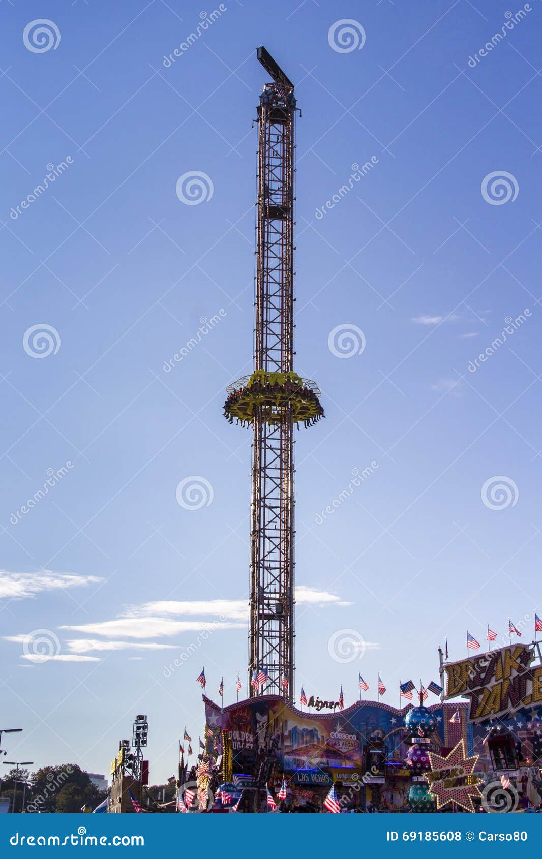Skyfall Fun Ride at Oktoberfest in Munich, Germany, 2015 Editorial ...