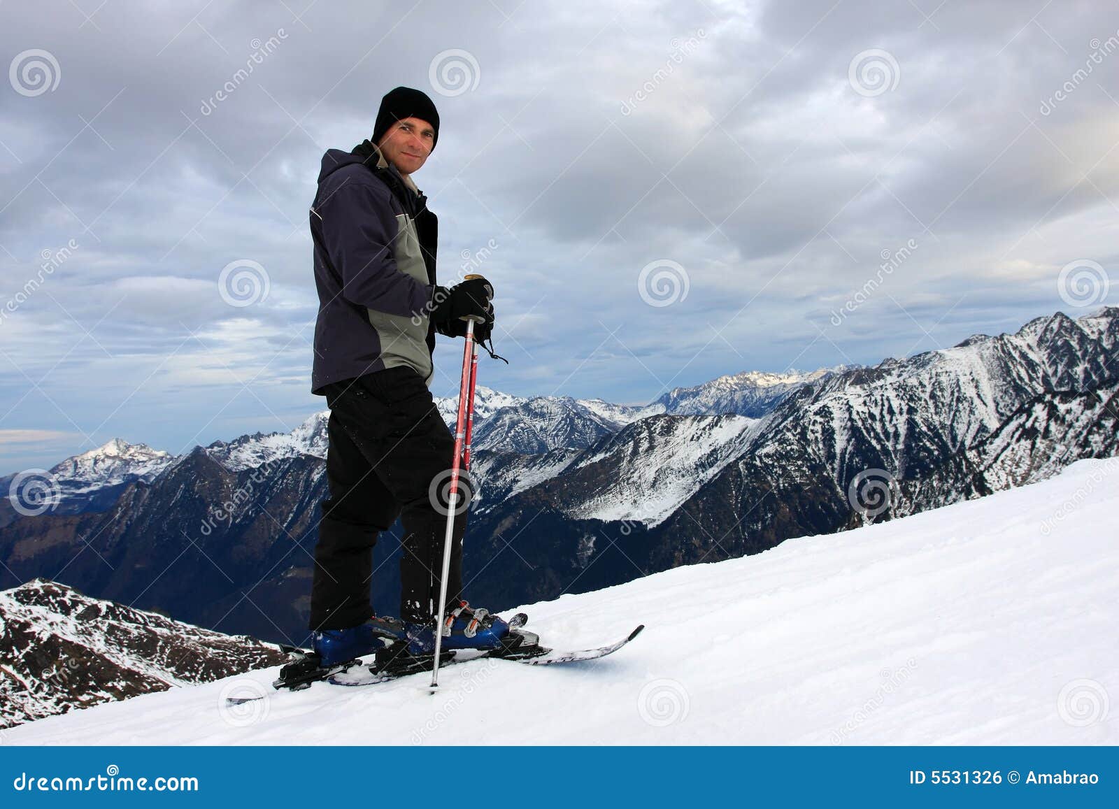 Skying stock photo. Image of exercise, walk, brave, outdoor - 5531326