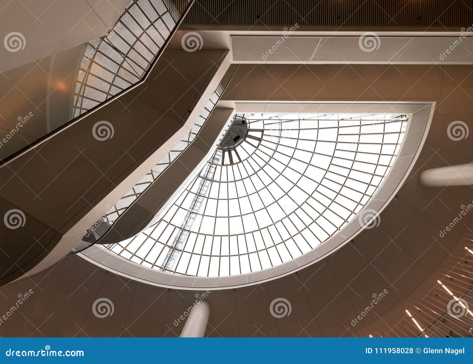 Skylight Ceiling of the Perlan Editorial Stock Photo - Image of pillars ...